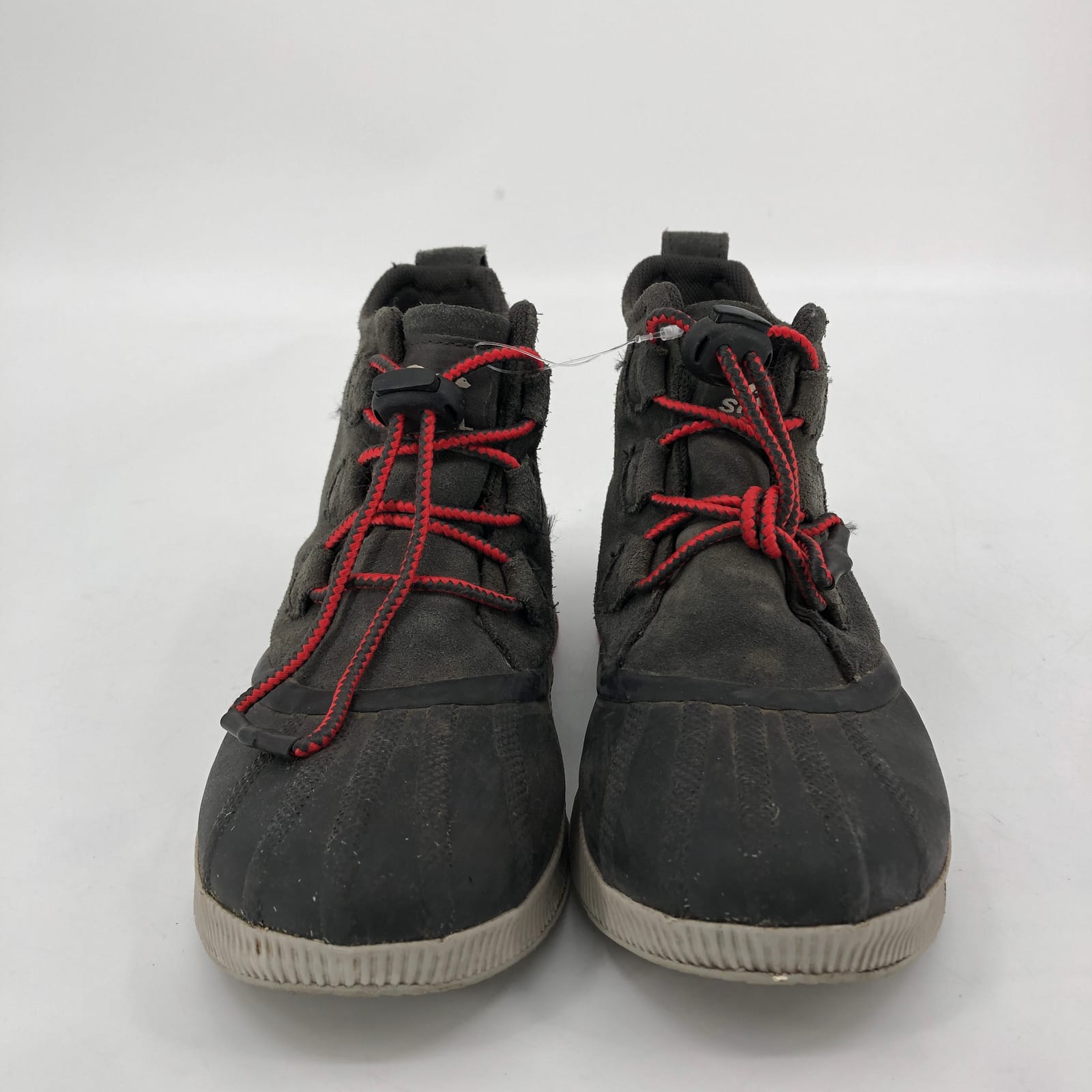Sorel Gray & Red Suede Winter & Rain Boots Sorel Gray & Red Suede ...