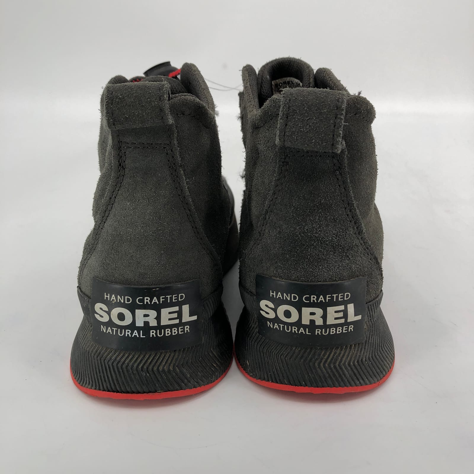 Sorel Gray & Red Suede Winter & Rain Boots Sorel Gray & Red Suede ...