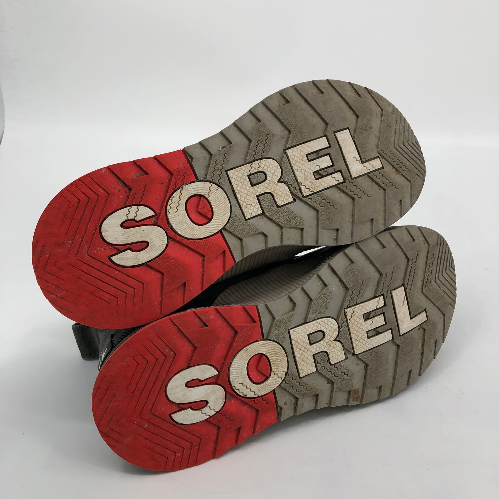 Sorel Gray & Red Suede Winter & Rain Boots Sorel Gray & Red Suede ...