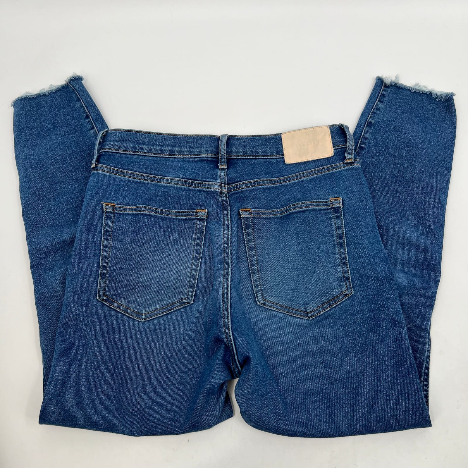 Everlane Blue Button Accent Skinny Jeans Everlane Blue Button Accent ...