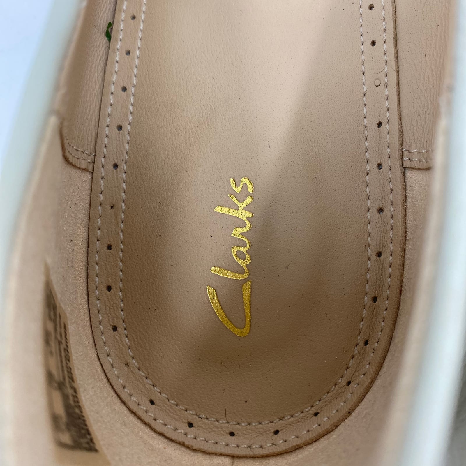 Clarks Cream Leather Square Toe Mary Jane Heels Clarks Cream Leather ...