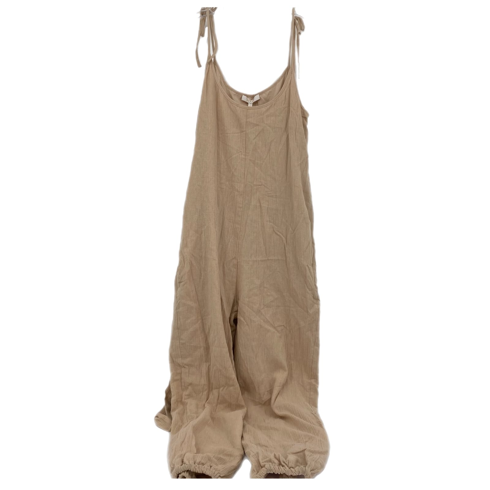 Wayf Tan Wide-Leg Classic Jumpsuit Wayf Tan Wide-Leg Classic Jumpsuit ...