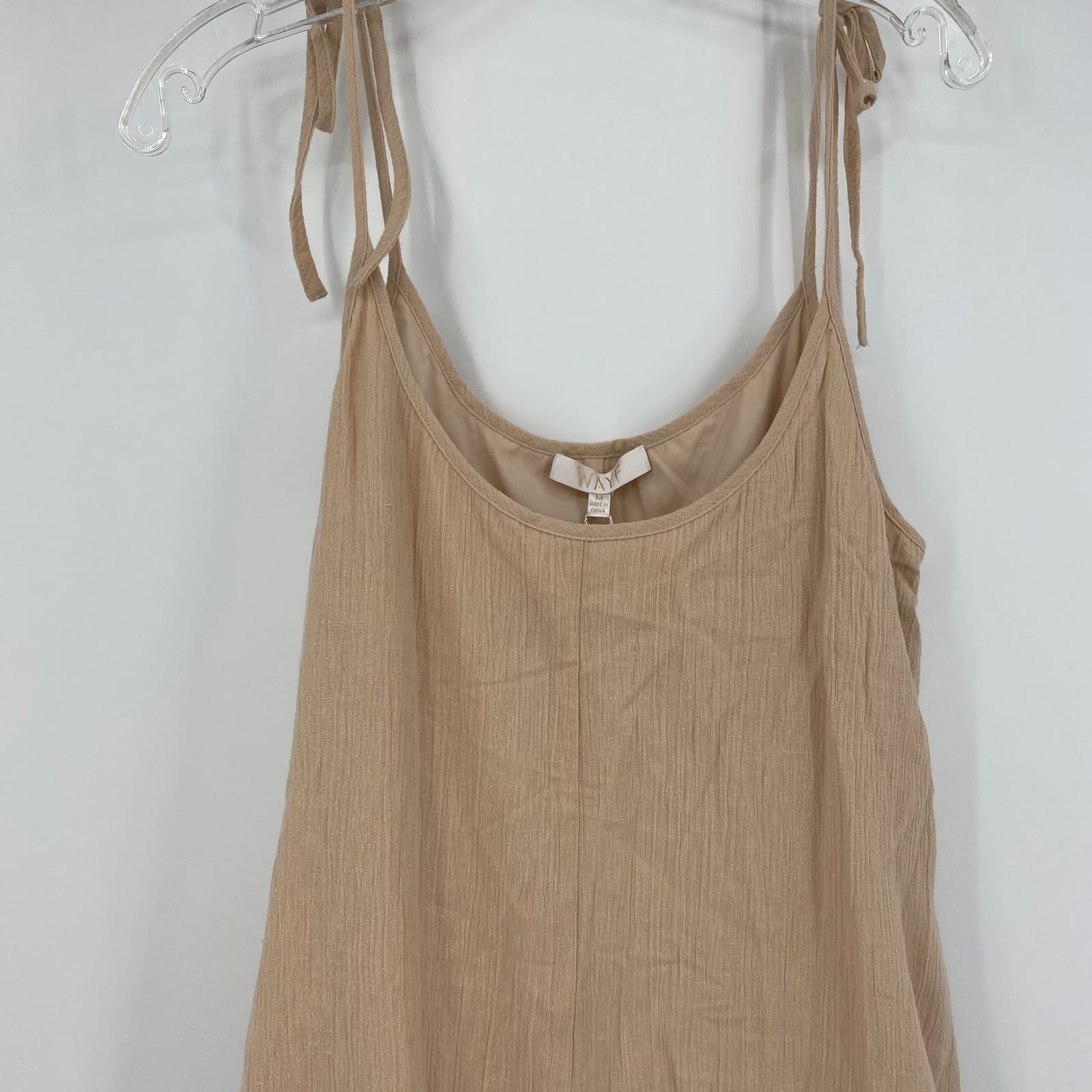 Wayf Tan Wide-Leg Classic Jumpsuit Wayf Tan Wide-Leg Classic Jumpsuit ...