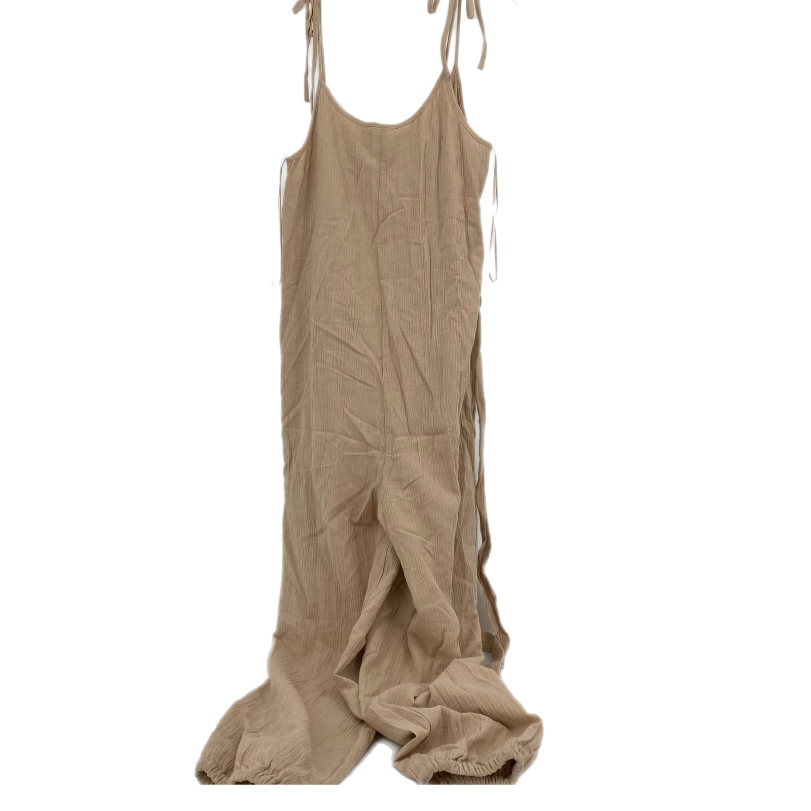 Wayf Tan Wide-Leg Classic Jumpsuit Wayf Tan Wide-Leg Classic Jumpsuit ...