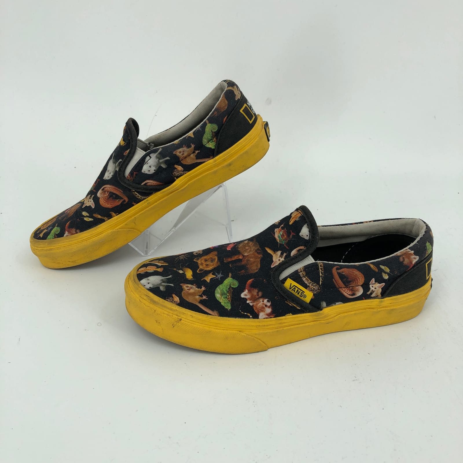 Vans Black/Yellow Animal Print Sneakers Vans Black/Yellow Animal Print ...