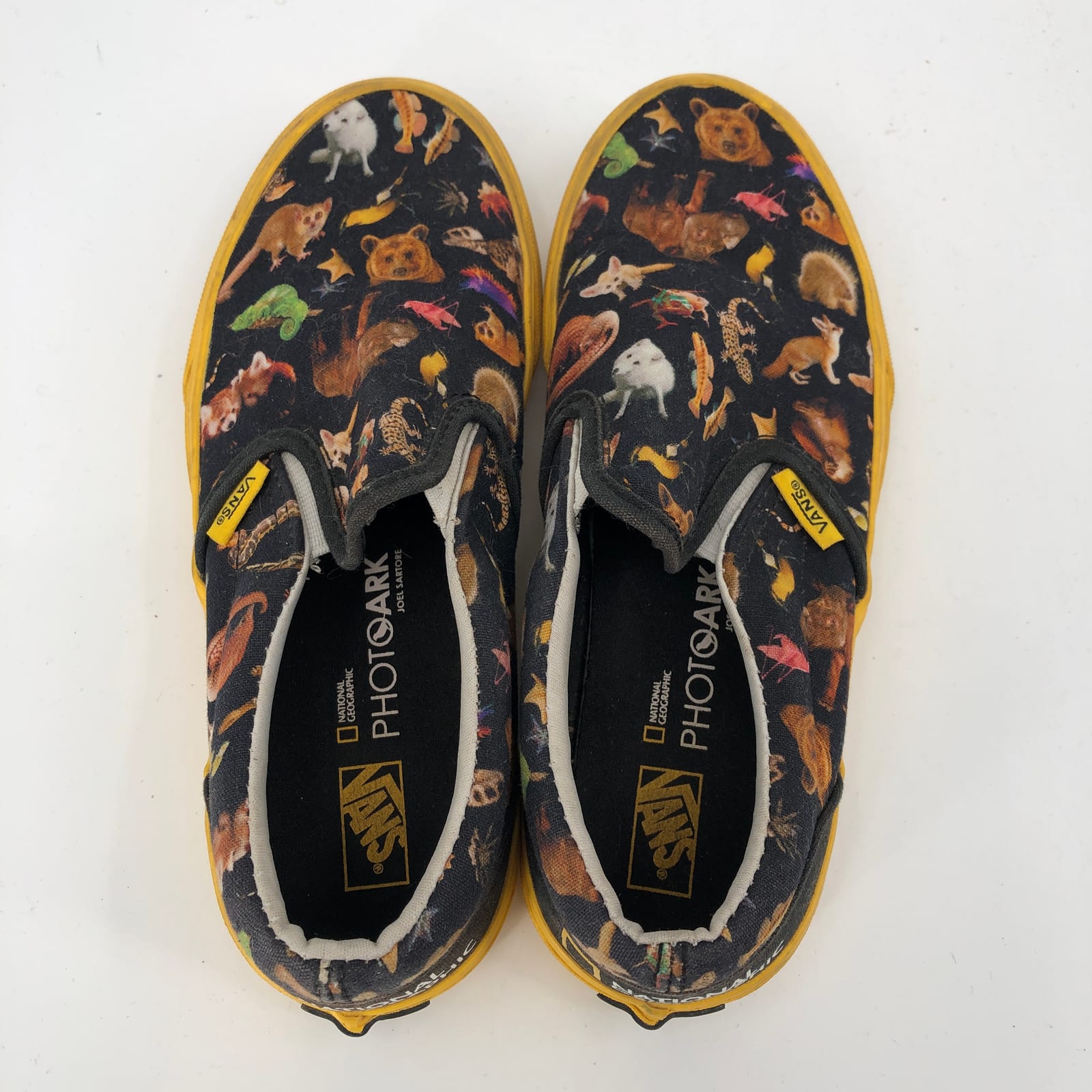 Vans Black/Yellow Animal Print Sneakers Vans Black/Yellow Animal Print ...