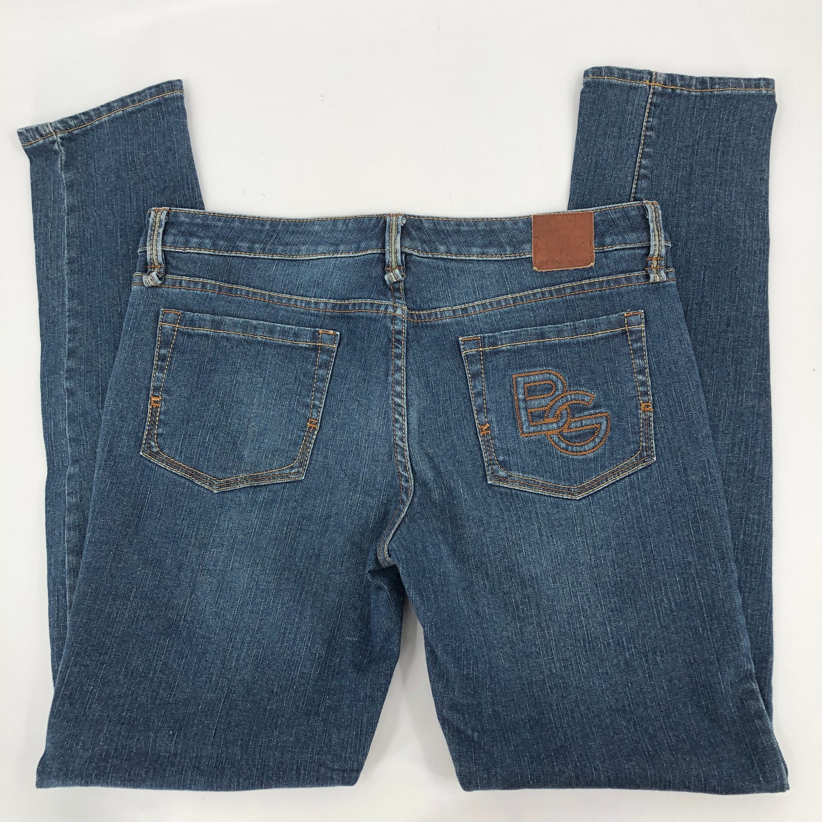 BCBG Blue Mid-Rise Straight Leg Jeans BCBG Blue Mid-Rise Straight Leg ...