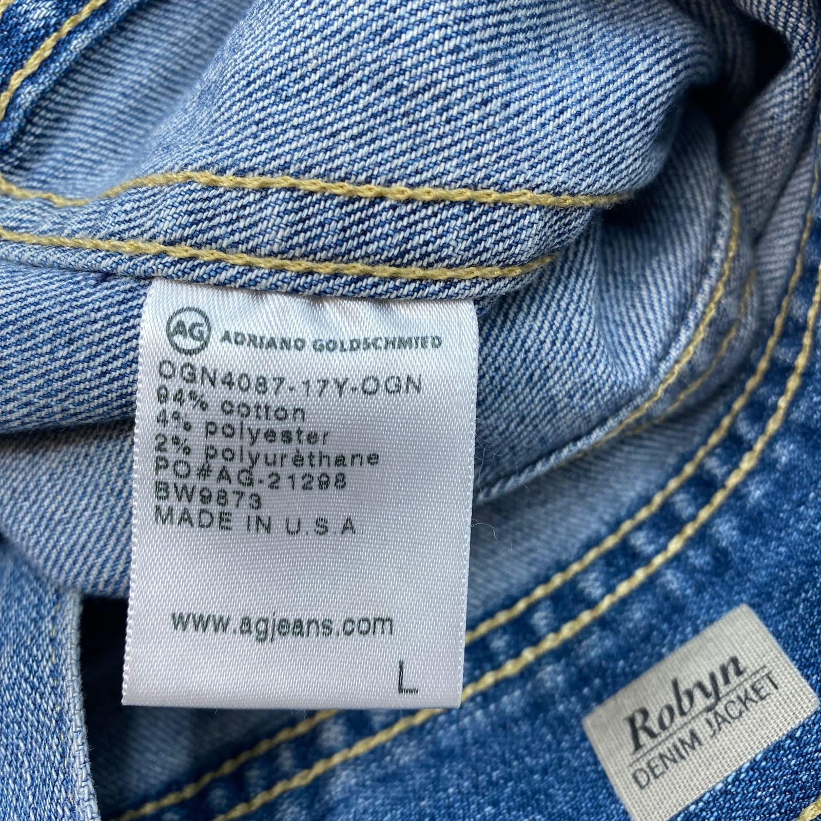 Ag Adriano Goldschmied Robyn Cotton Blend Jean Jacket Ag Adriano ...