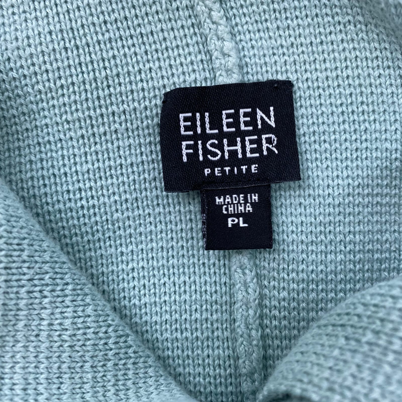 Eileen Fisher Green Cotton Blend Long Sleeve Sweater Eileen Fisher ...