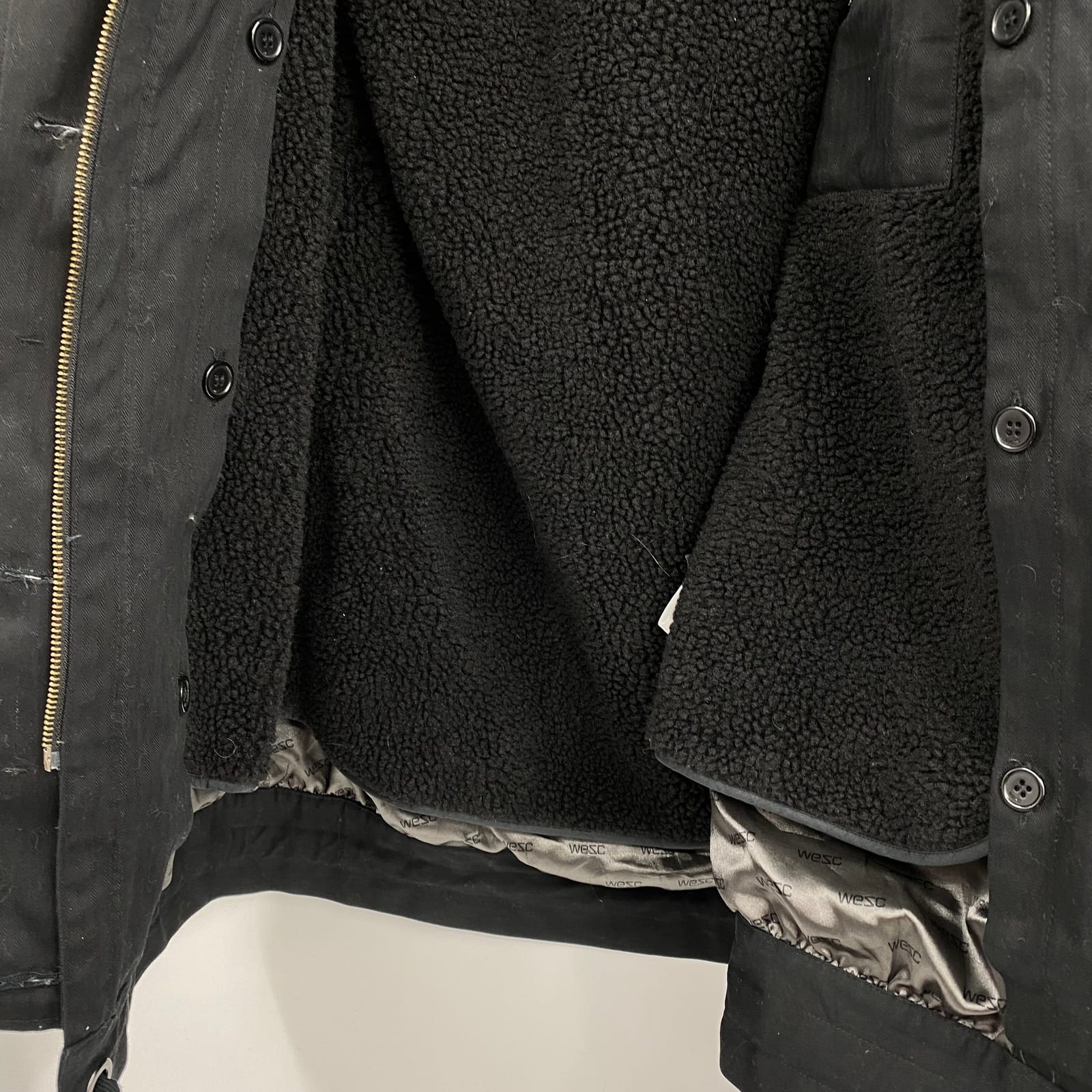 Wesc Black Belted Coat Wesc Black Belted Coat Size L (Good) | Authentic ...