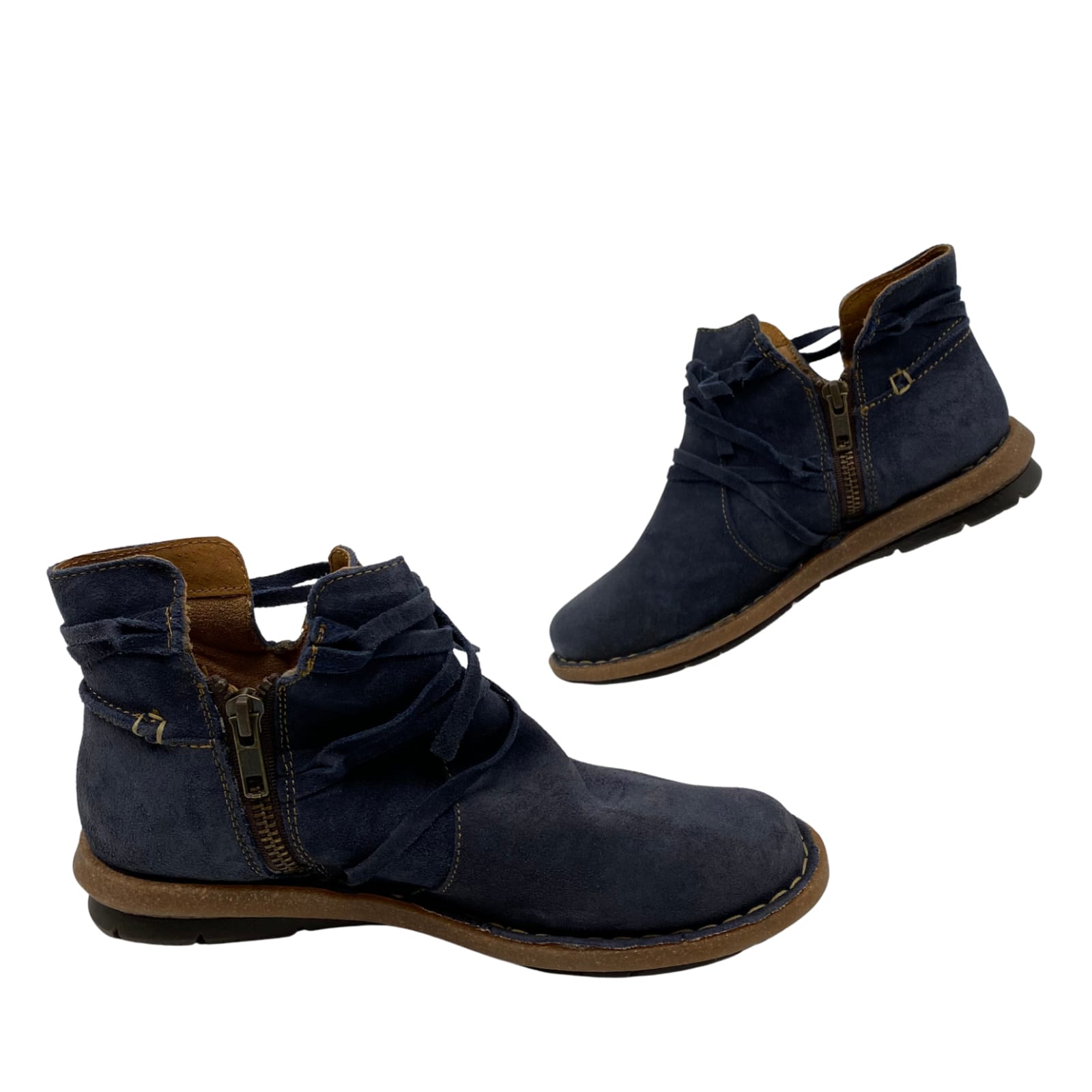 Born Blue Suede Classic Booties Born Blue Suede Classic Booties Size 6 ...