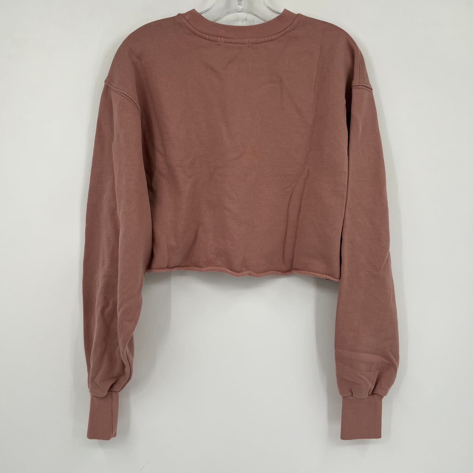 Good American Pink Cropped Crewneck Sweatshirt Good American Pink ...