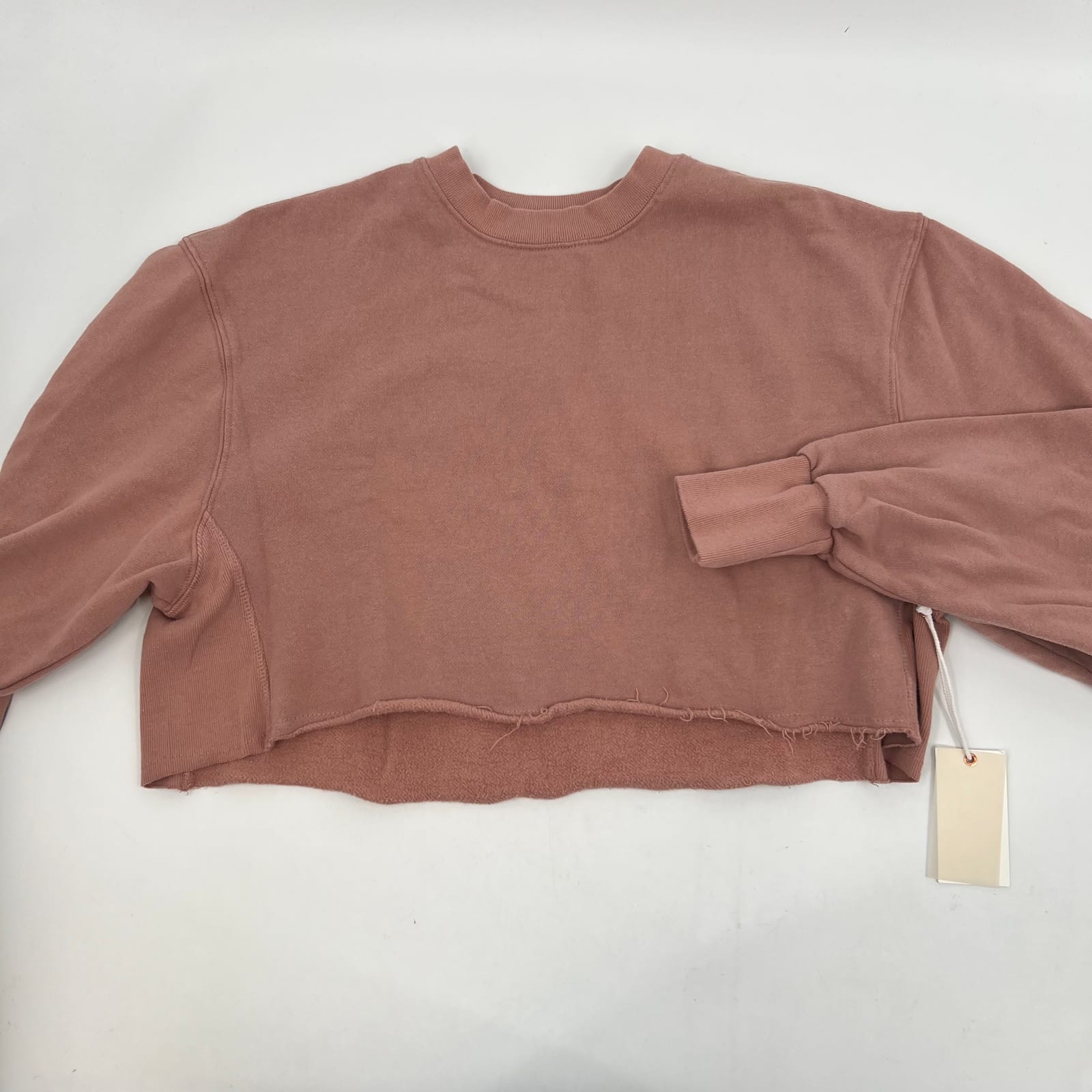 Good American Pink Cropped Crewneck Sweatshirt Good American Pink ...