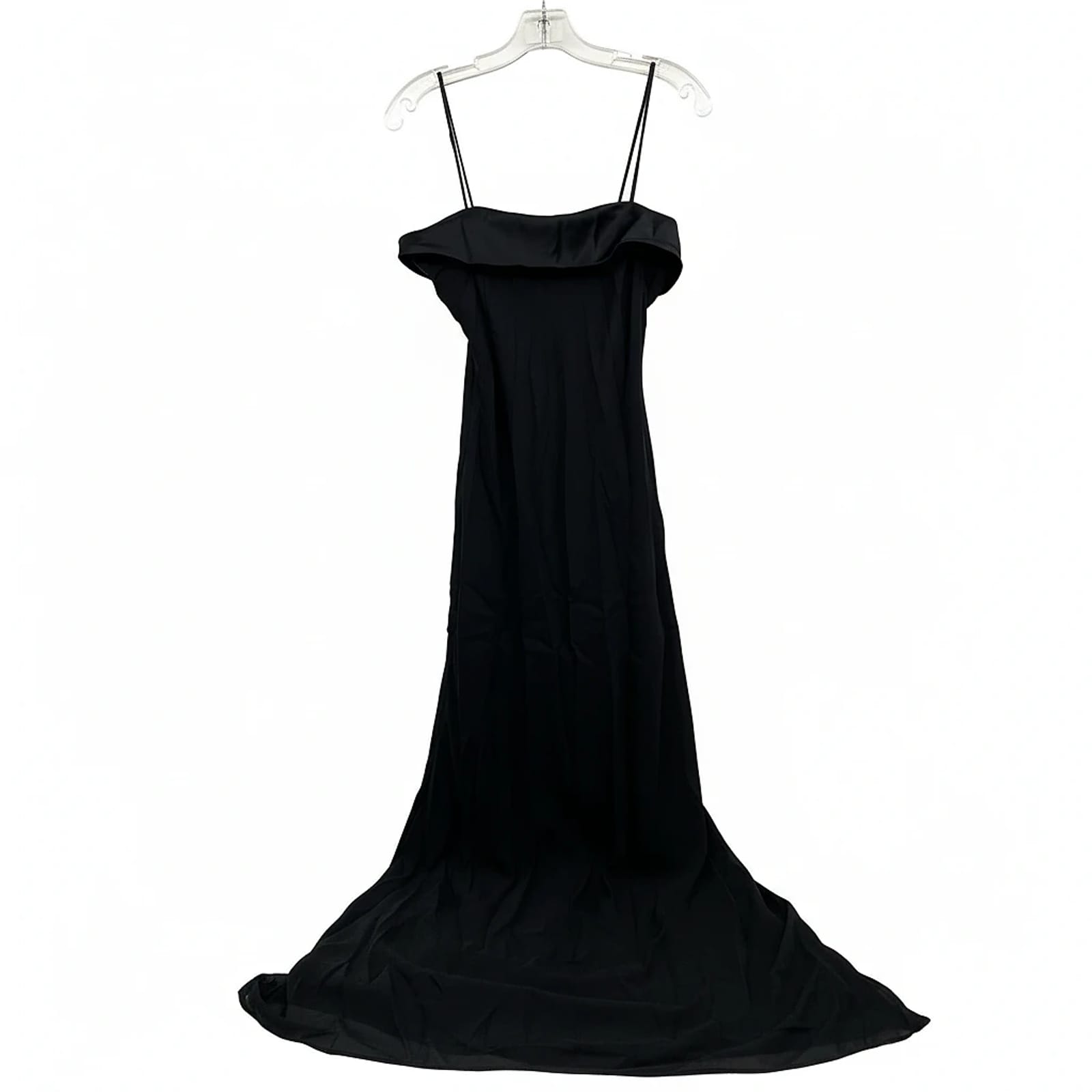 Niki Livas Black Maxi Dress Fold Over Front Niki Livas Black Maxi Dress ...