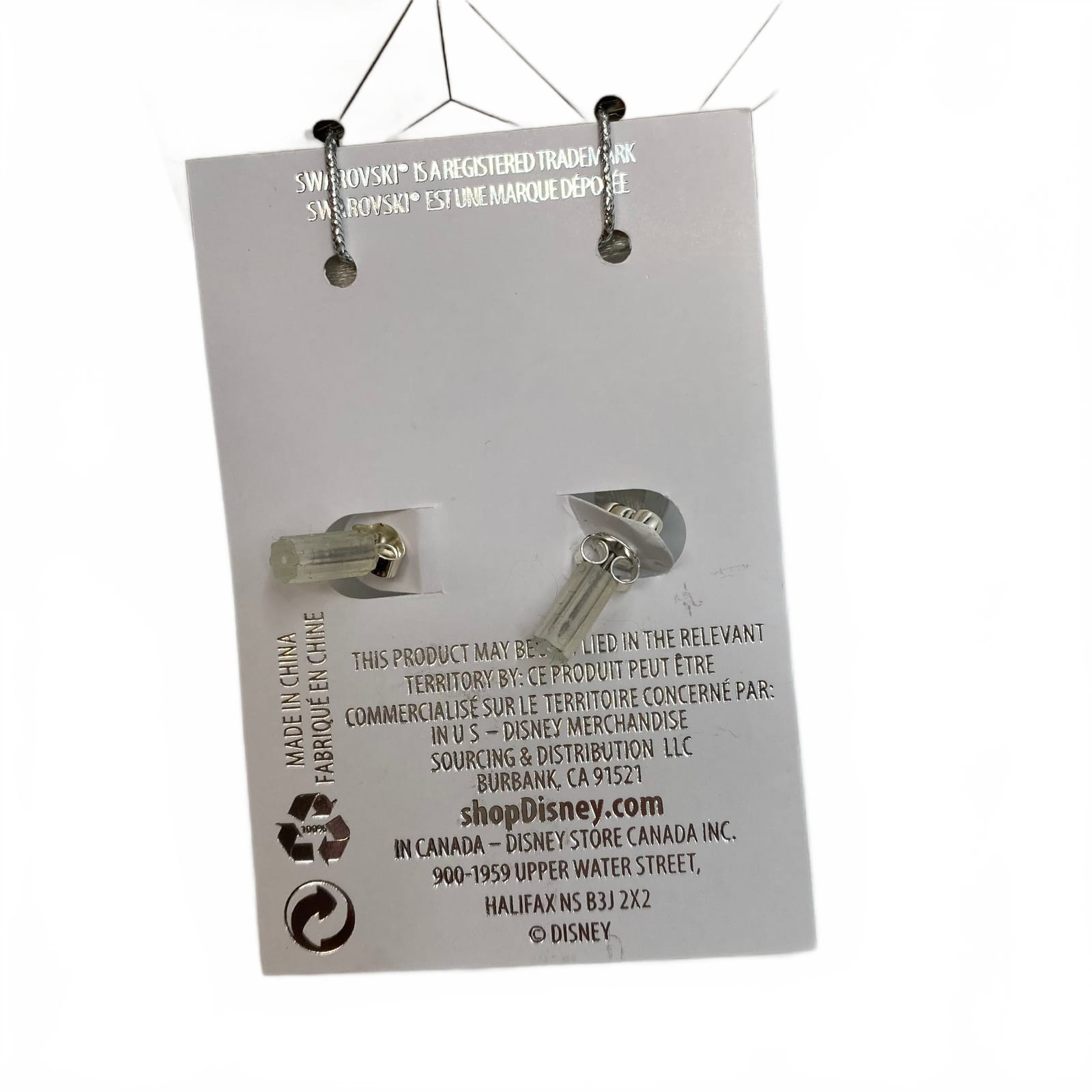 Swarovski Green Gold Mickey Stud Earrings Swarovski Green Gold Mickey ...