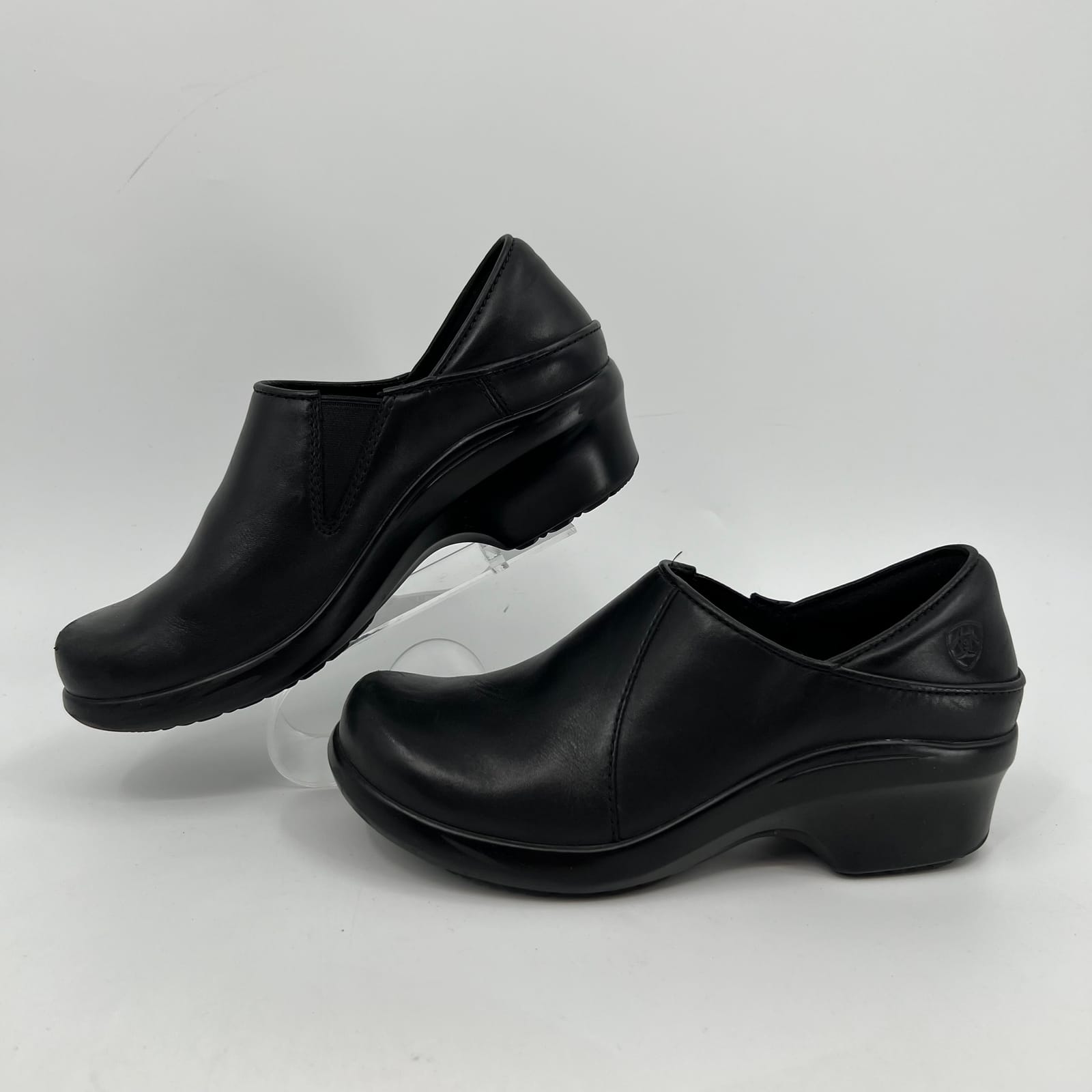 Ariat Black Leather Slip-On Clogs Ariat Black Leather Slip-On Clogs ...