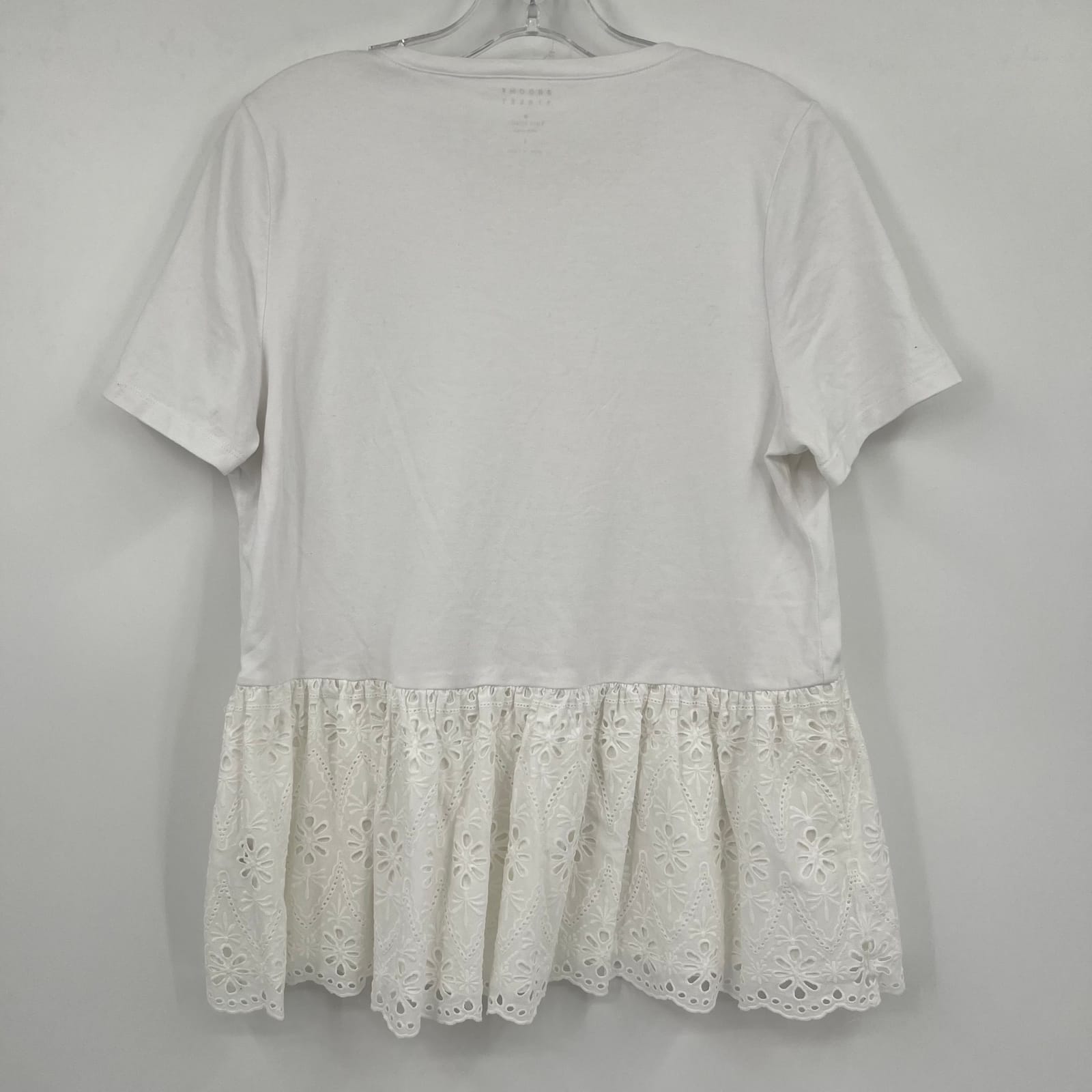 Kate Spade White Eyelet Lace Peplum Blouse Kate Spade White Eyelet Lace ...