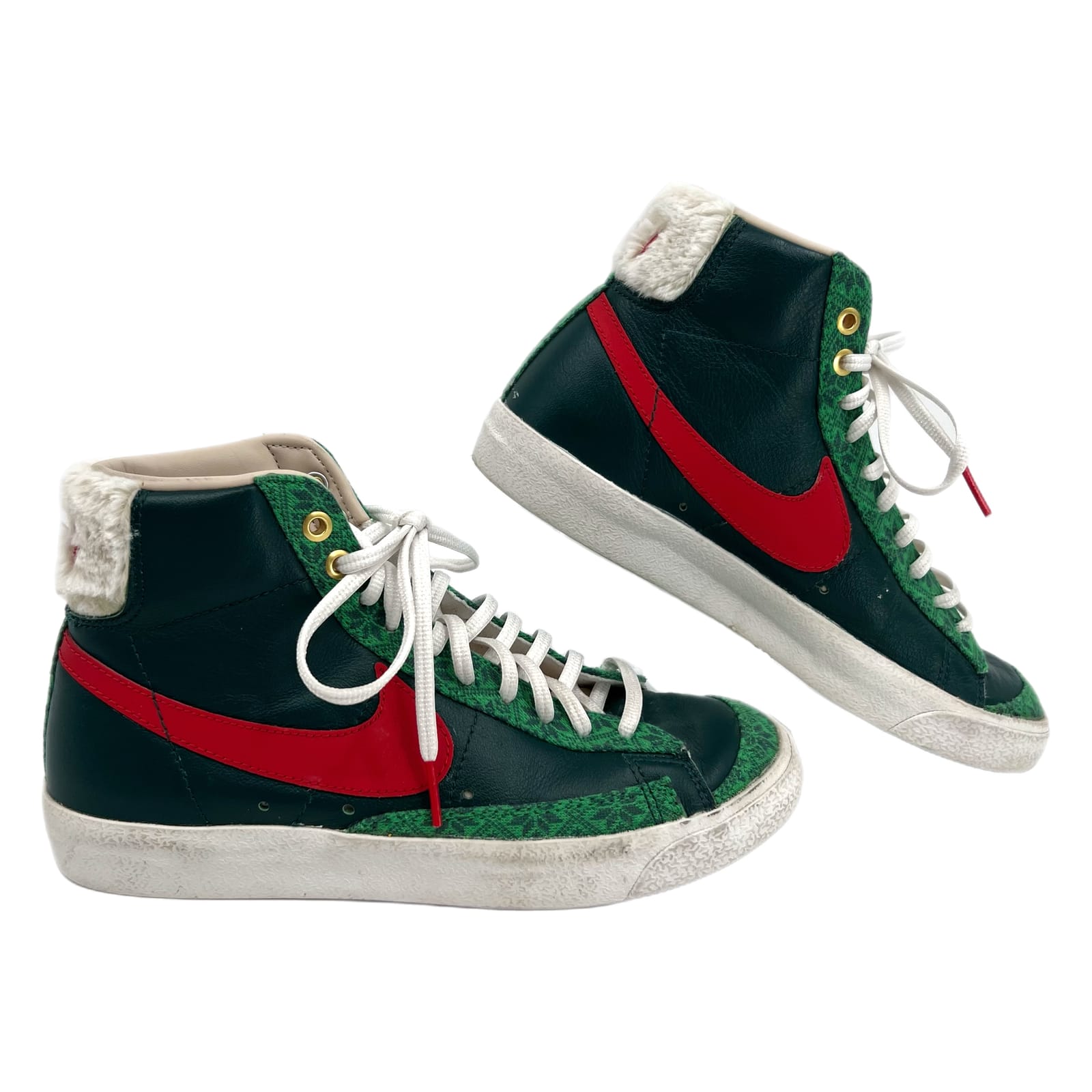 Nike Green Red Vintage Christmas Sweater Blazer Sneakers Nike Green Red ...