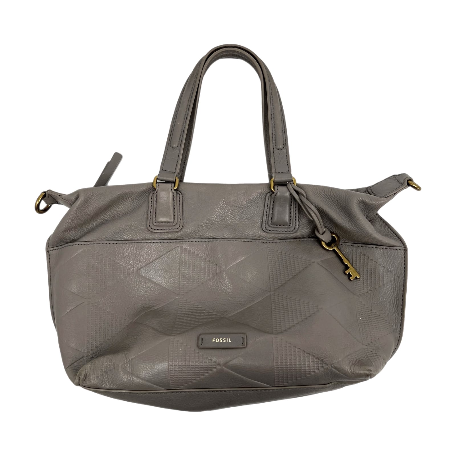 Fossil Gray Convertible Leather Shoulder Bag Fossil Gray Convertible ...
