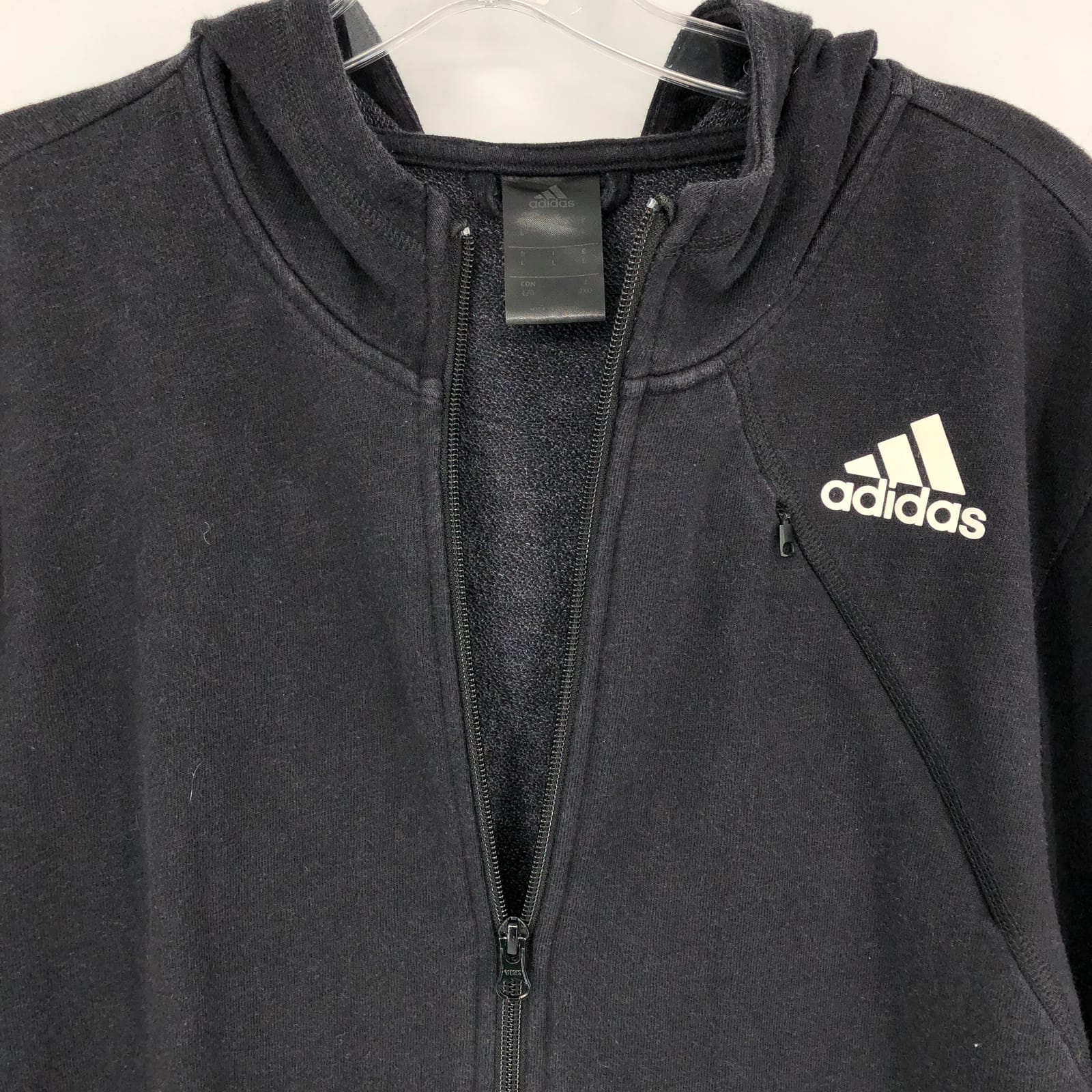 Adidas Black Basic Jacket Adidas Black Basic Jacket Size L (Good ...
