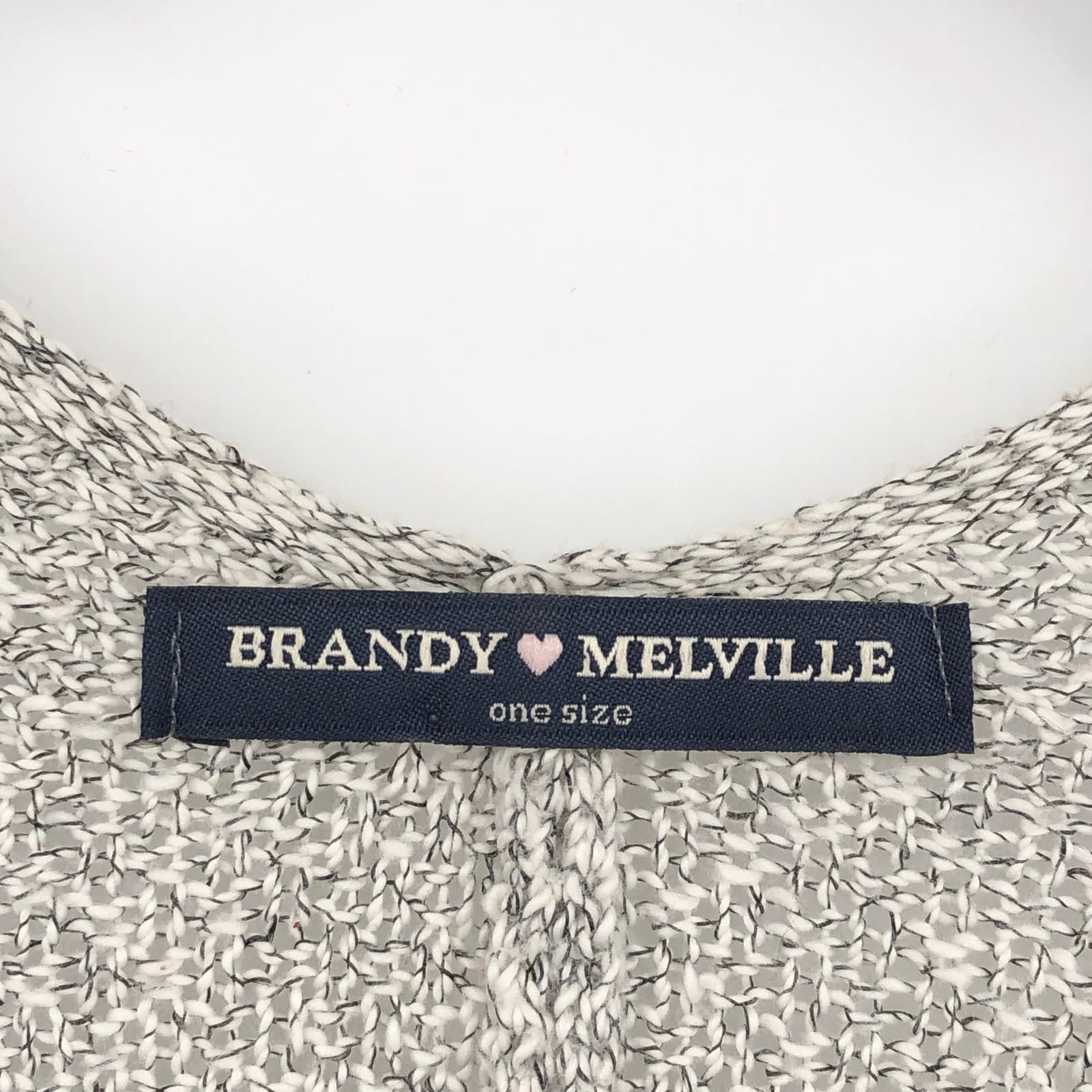 Brandy Melville Gray-White Classic Cardigan Sweater Brandy Melville ...