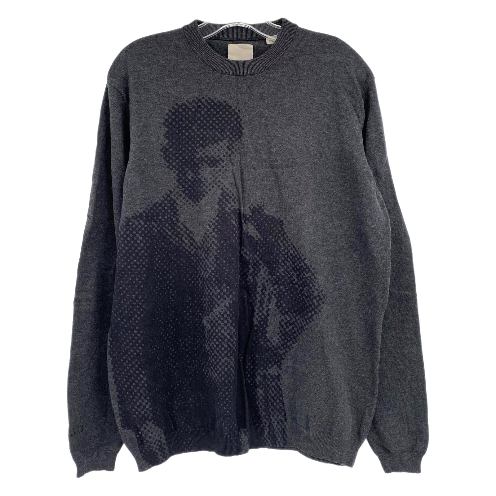 Ashworth Gray Cotton Crewneck Sweater Ashworth Gray Cotton Crewneck ...