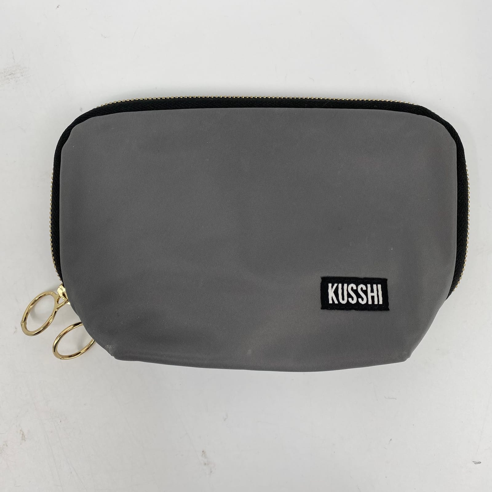 Kusshi Gray Signature Cosmetic Bag Kusshi Gray Signature Cosmetic Bag ...