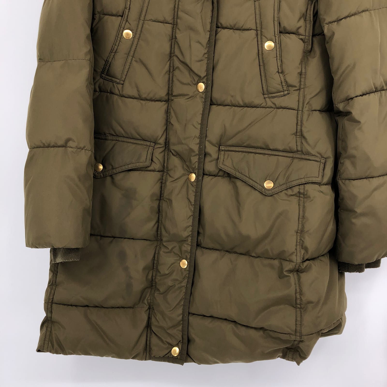 J. Crew Green Puffer Jacket J. Crew Green Puffer Jacket Size S (Good ...