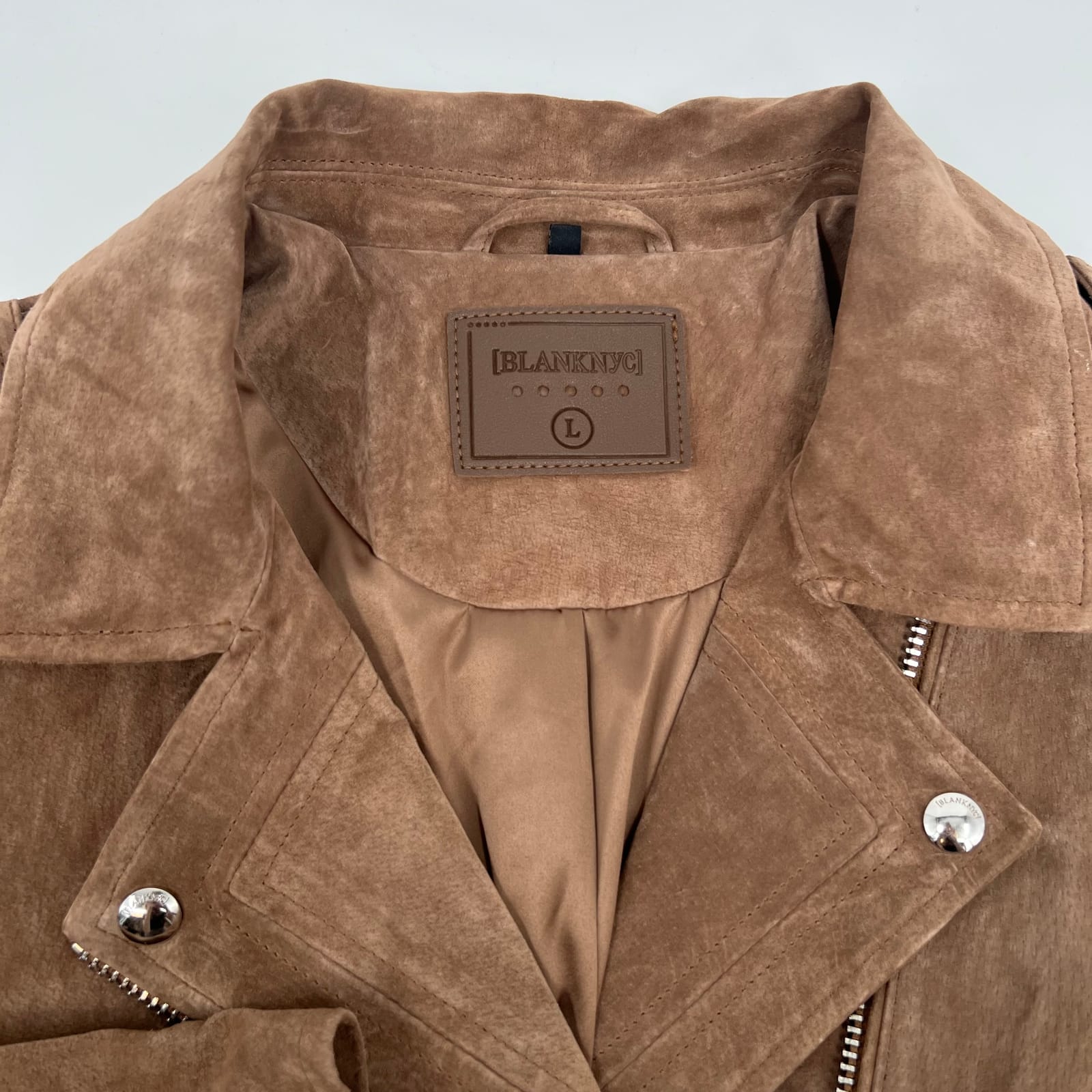 Blank NYC Brown Suede Moto Jacket Blank NYC Brown Suede Moto Jacket ...