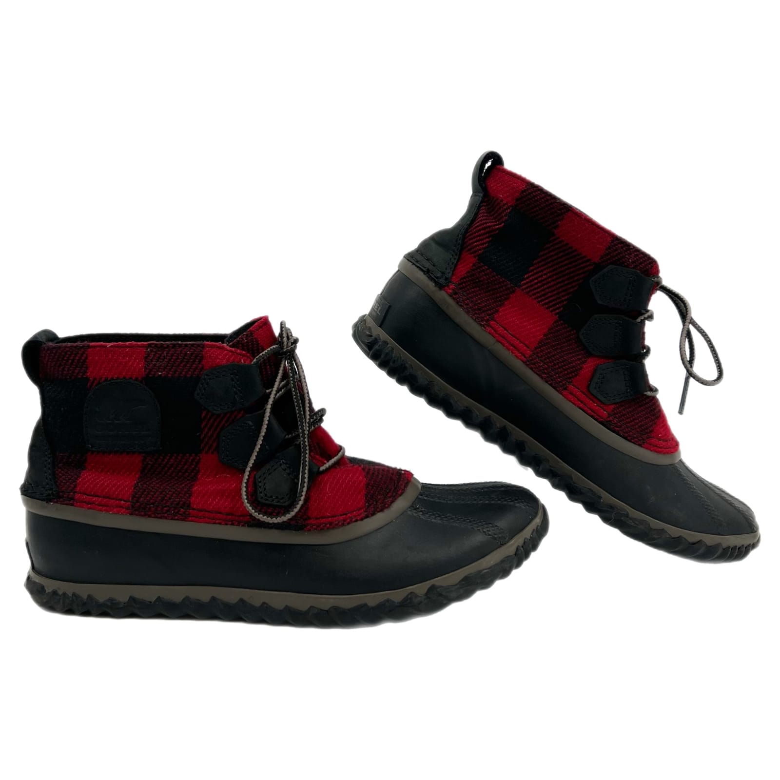 Sorel Red Plaid Lace Up Ankle Boots Sorel Red Plaid Lace Up Ankle Boots ...