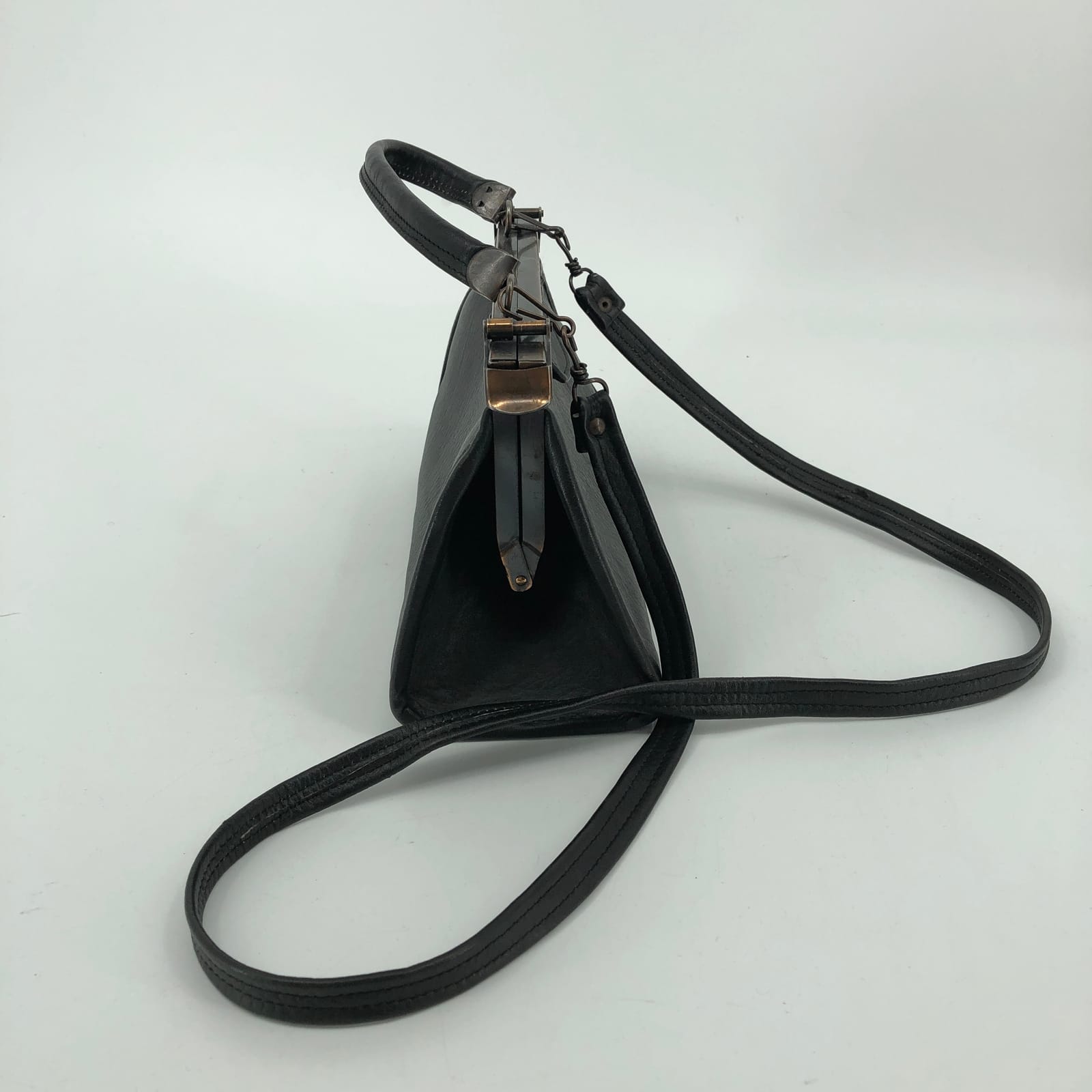 Classic Black Leather Shoulder Bag Classic Black Leather Shoulder Bag ...