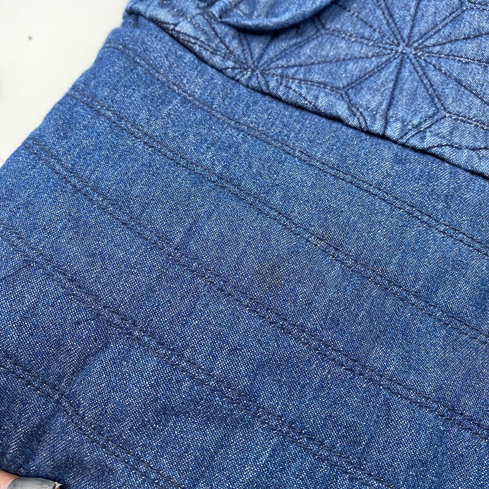 EnC Blue Quilted Denim Jacket EnC Blue Quilted Denim Jacket Size OS ...