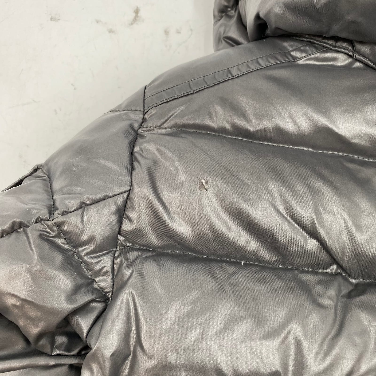 Moncler Gray Hooded Down Puffer Coat Moncler Gray Hooded Down Puffer ...