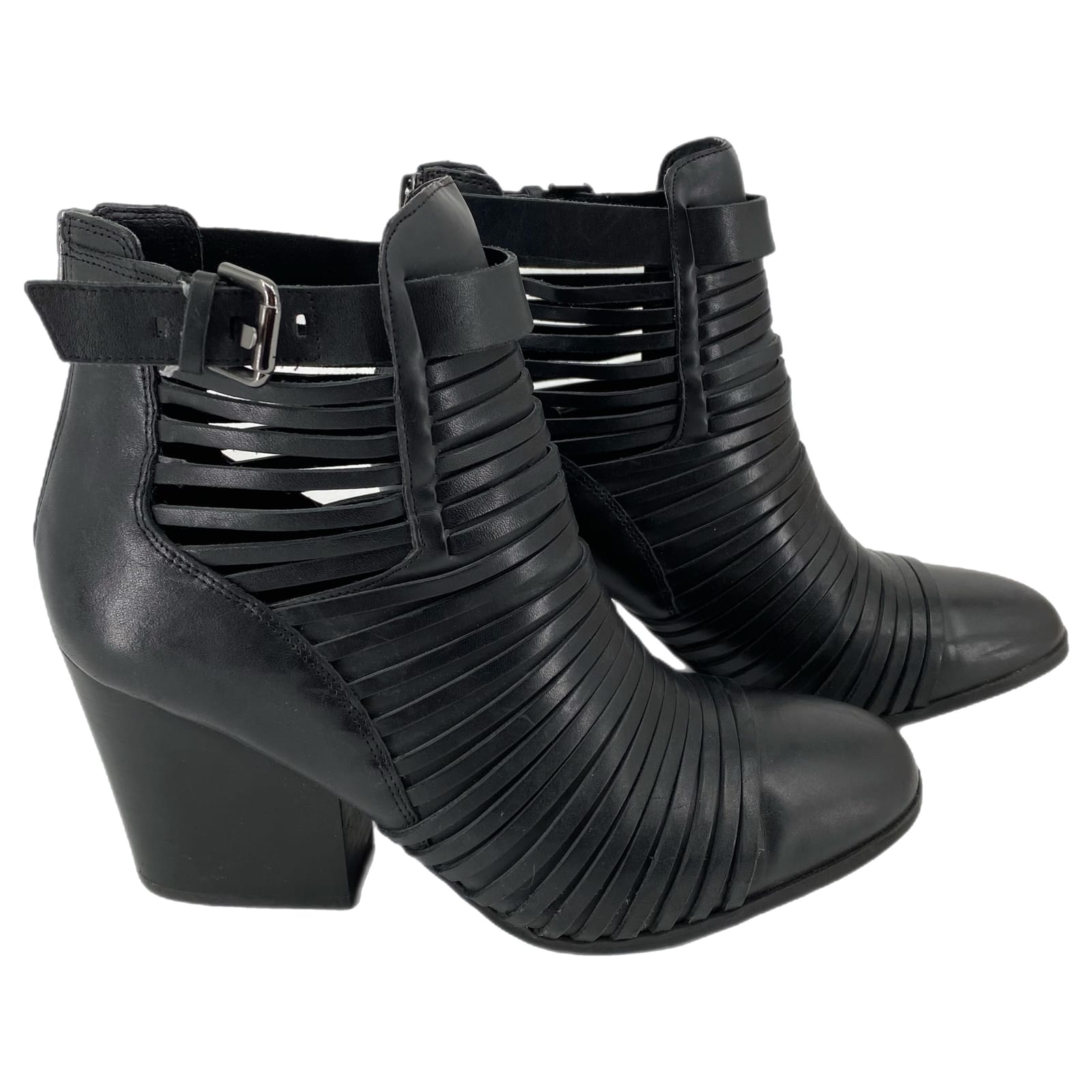 Circus by Sam Edelman Black Leather Heeled Bootie Circus by Sam Edelman ...