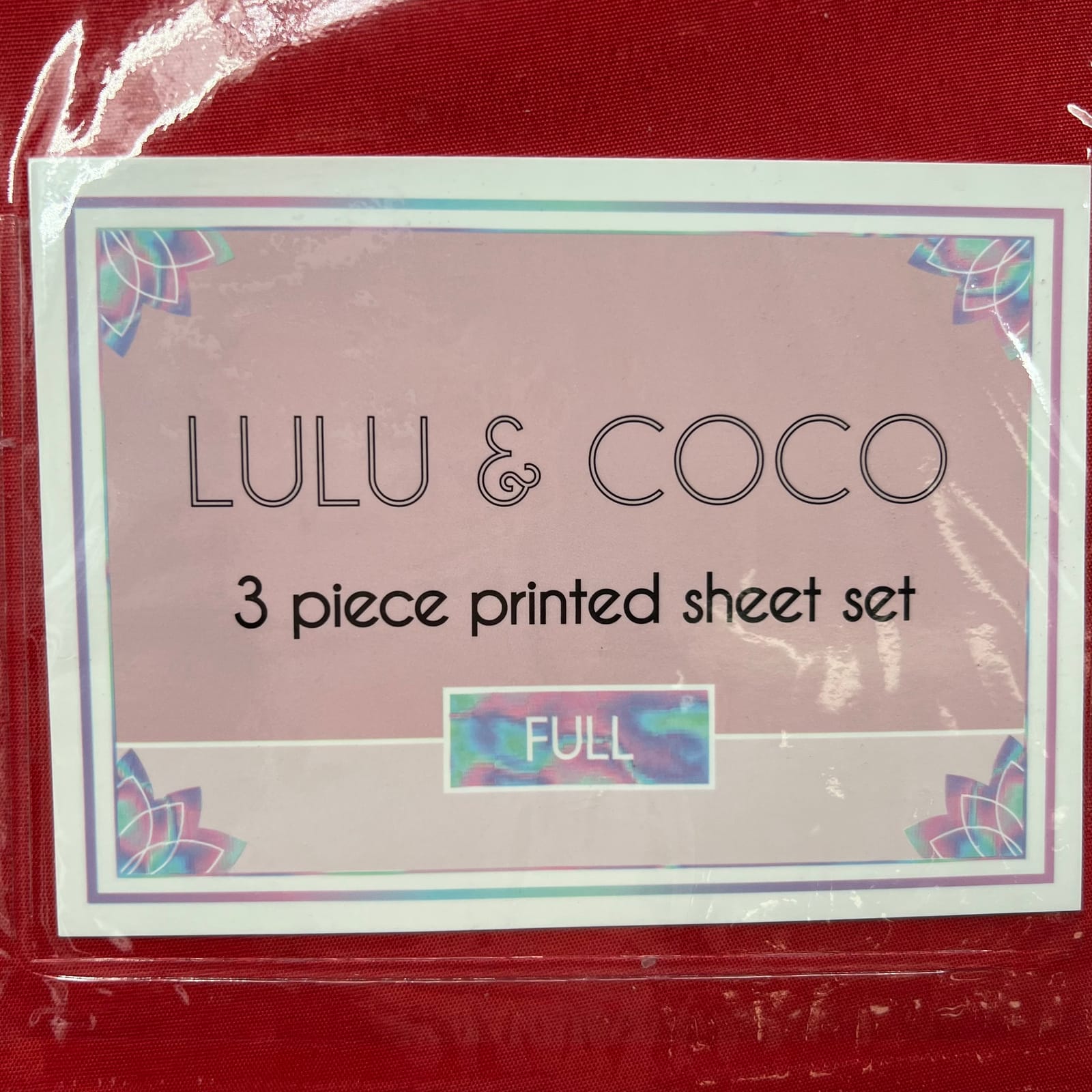 Lulu & Coco Red 3pc FULL Sheet Set Lulu & Coco Red 3pc FULL Sheet Set ...