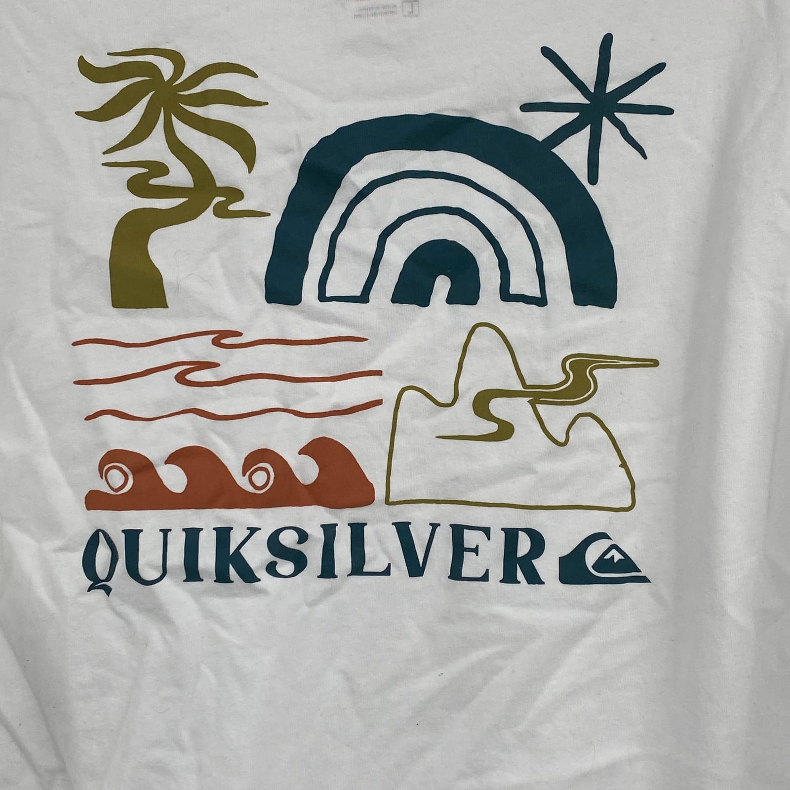 Quicksilver White Short Sleeve Tee Quicksilver White Short Sleeve Tee ...