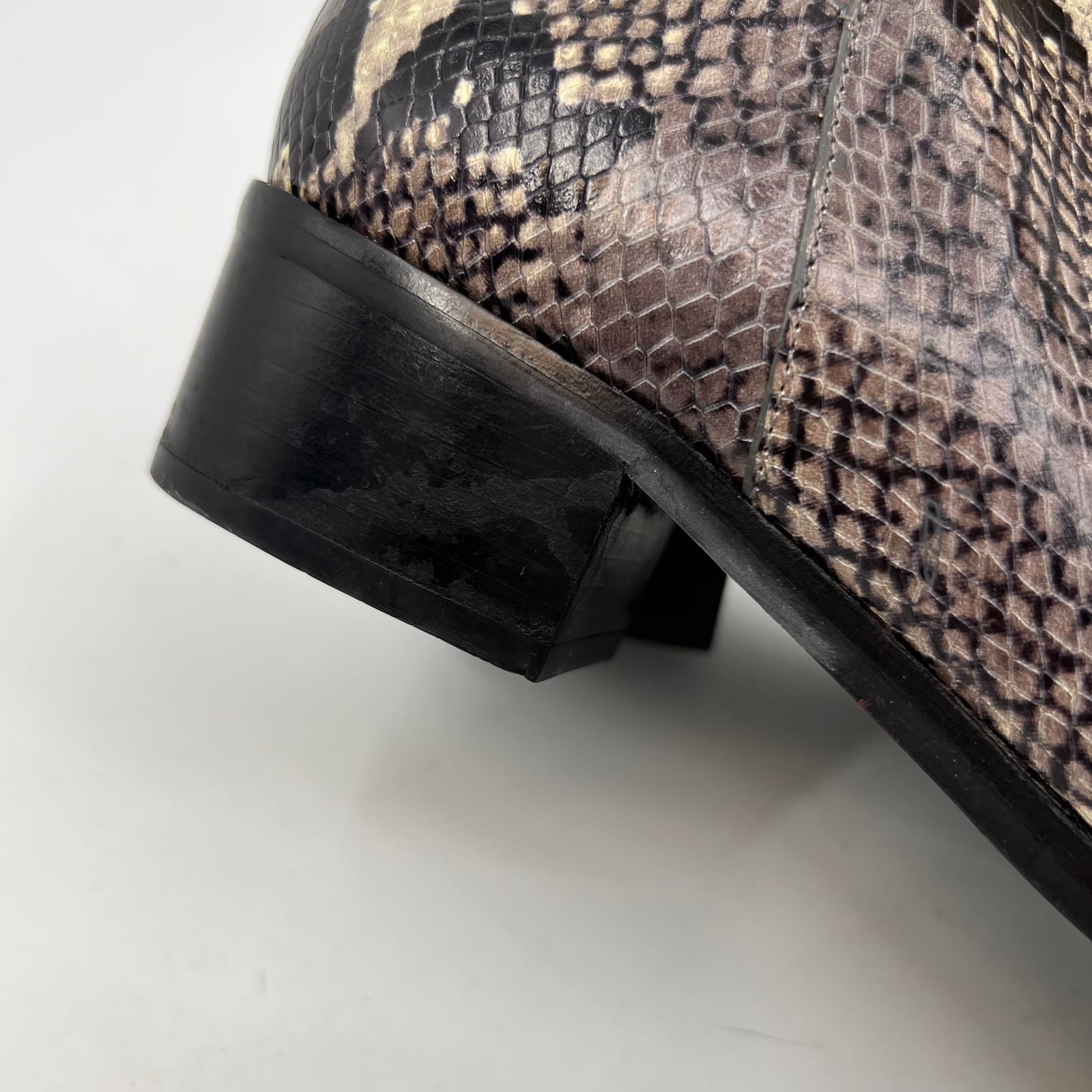 Marc Fisher Gray Black Snake Print Pointed Toe Booties Marc Fisher Gray ...