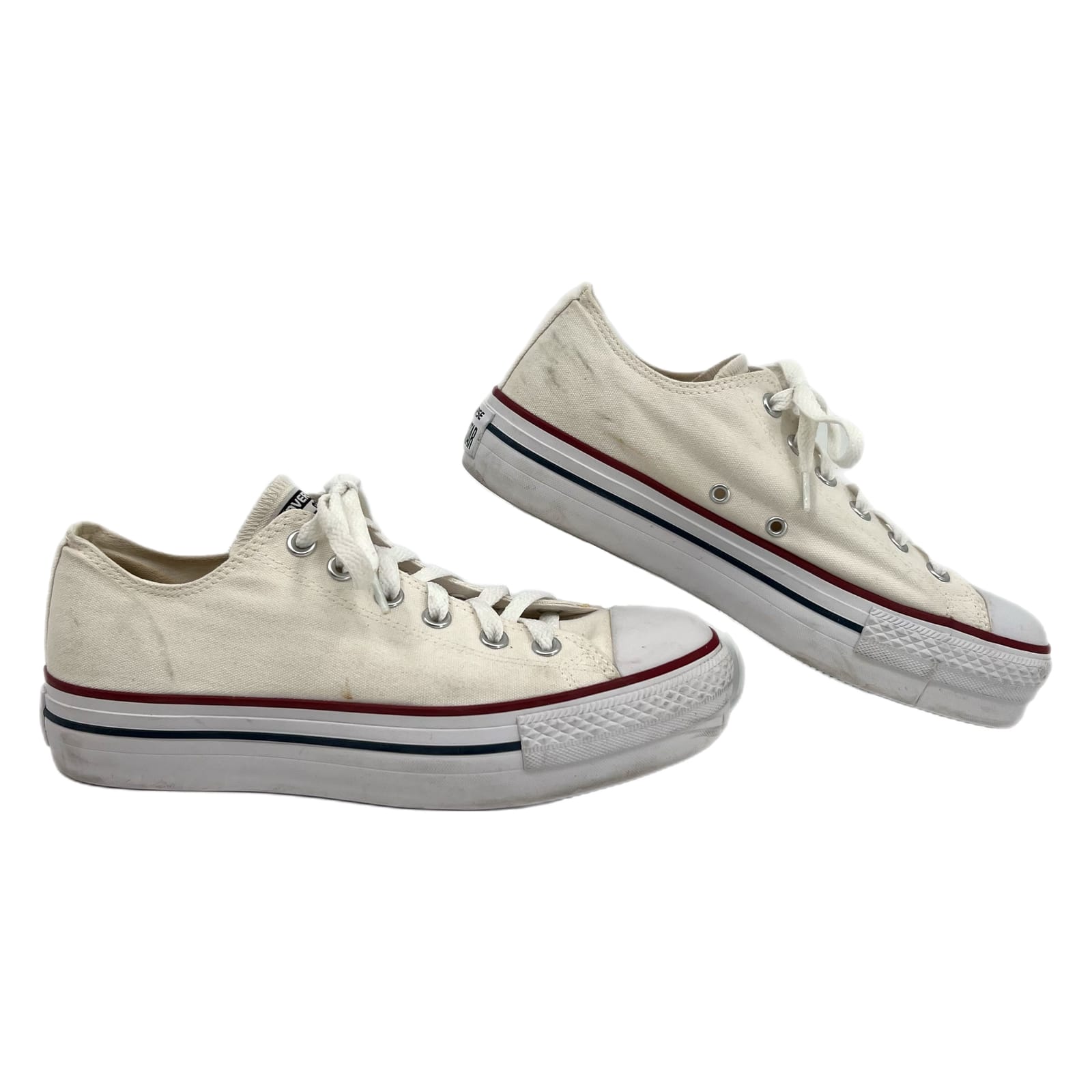 Converse Cream Platform Canvas Sneakers Converse Cream Platform Canvas ...