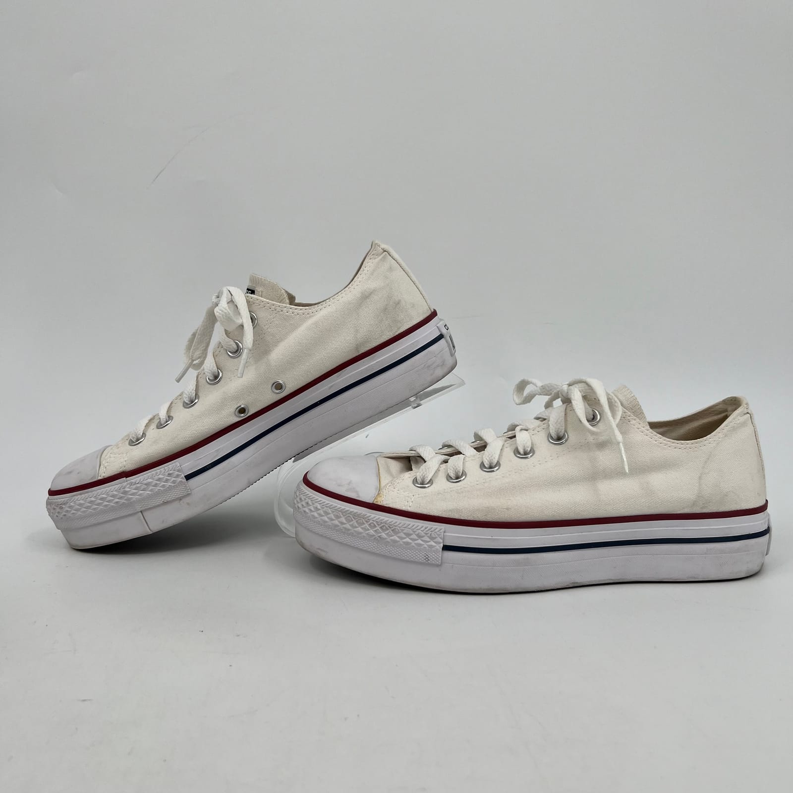 Converse Cream Platform Canvas Sneakers Converse Cream Platform Canvas ...