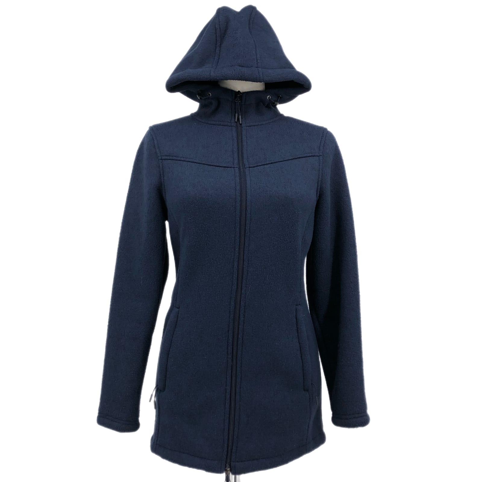 Stoic Blue Full-Zip Hooded Pea Coat Stoic Blue Full-Zip Hooded Pea Coat ...