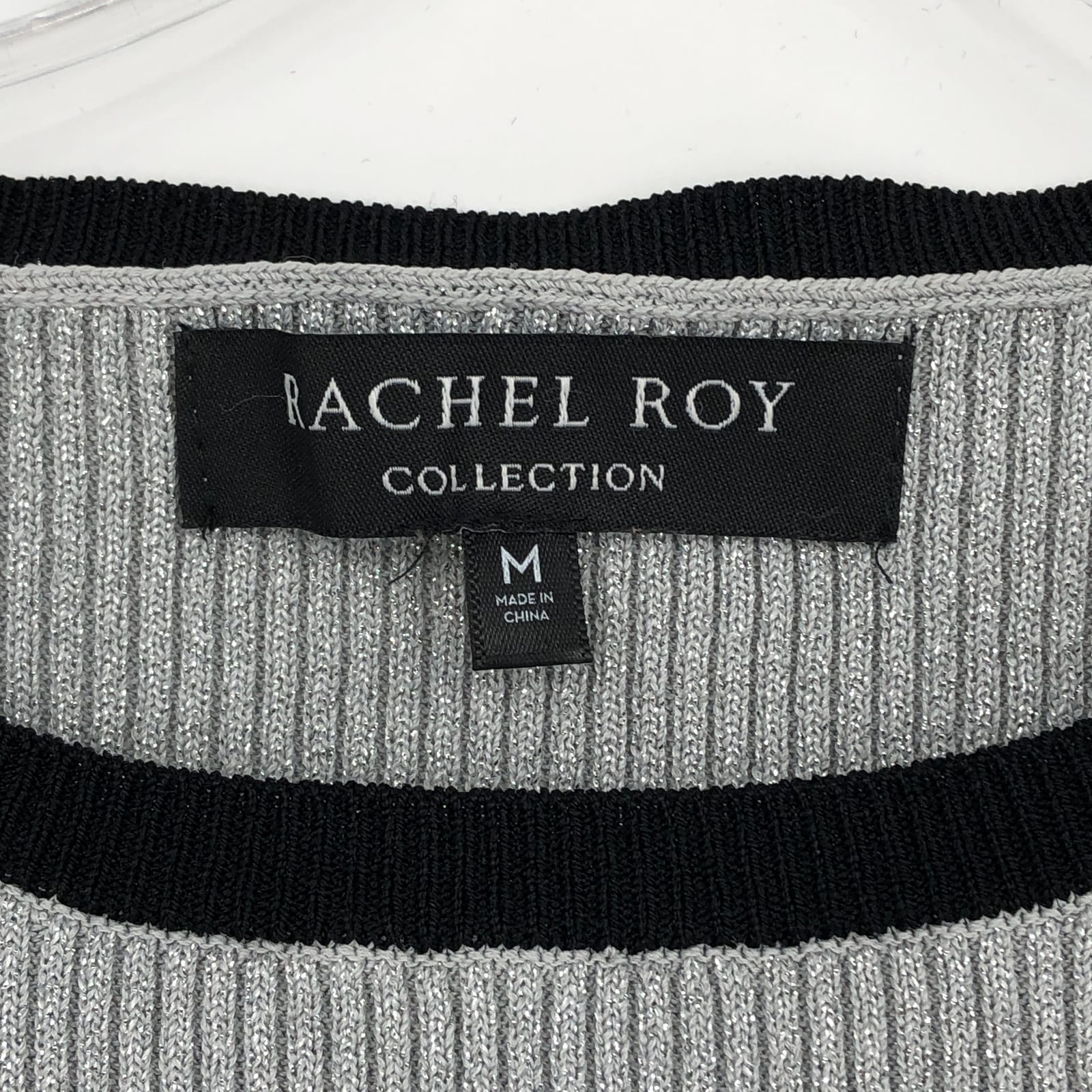 RACHEL Rachel Roy Black & Silver Classic Sweater RACHEL Rachel Roy ...