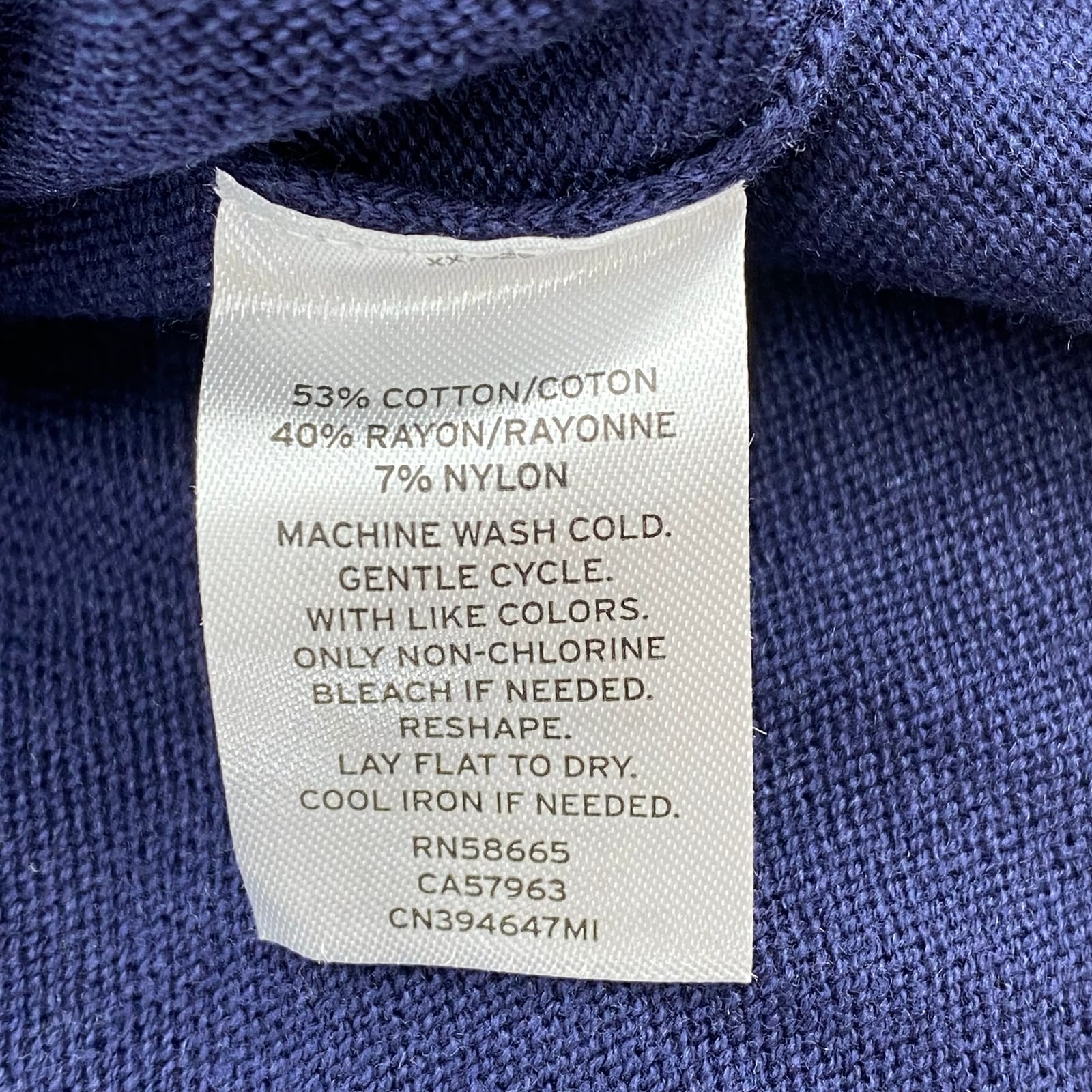 Caslon Blue Cotton-Rayon Sweater Caslon Blue Cotton-Rayon Sweater Size ...