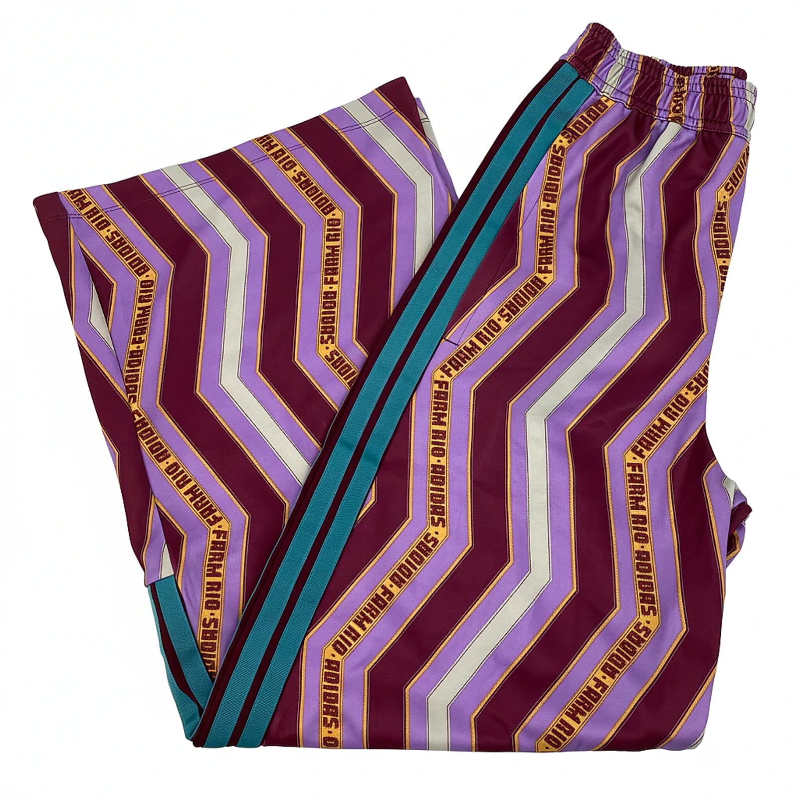 Adidas x FARM RIO Purple Blue Chevron Wide Leg Track Pants Adidas x ...