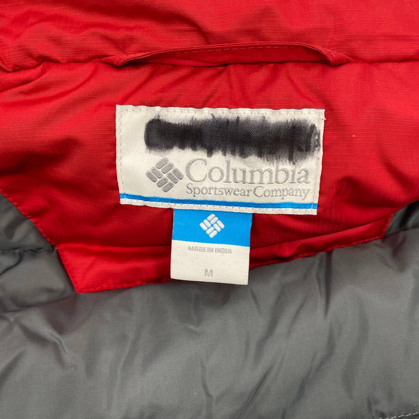 Columbia Red Gray Winter Puffer Jacket Columbia Red Gray Winter Puffer ...