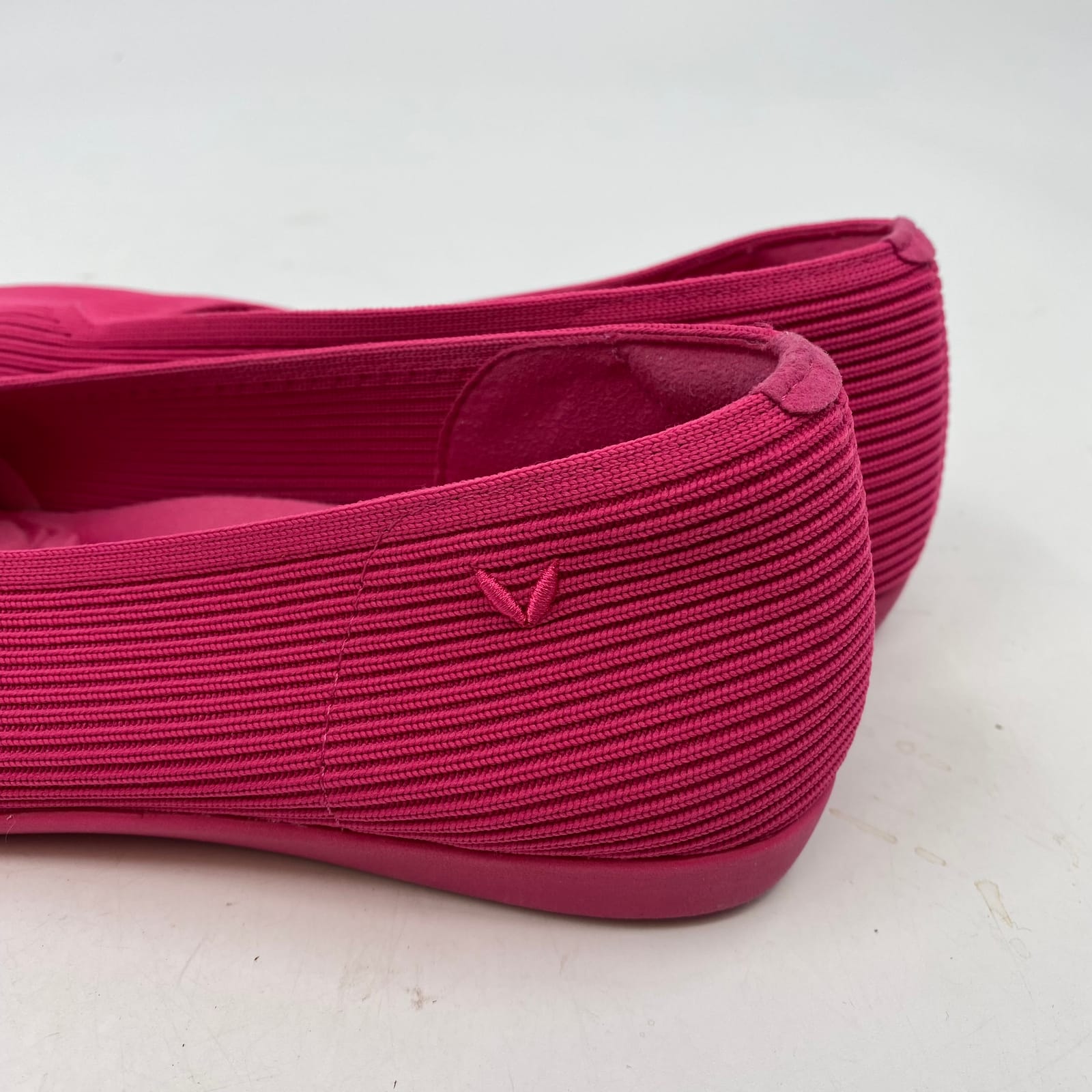 Vivaia Pink Textile Square Toe Flats Vivaia Pink Textile Square Toe ...