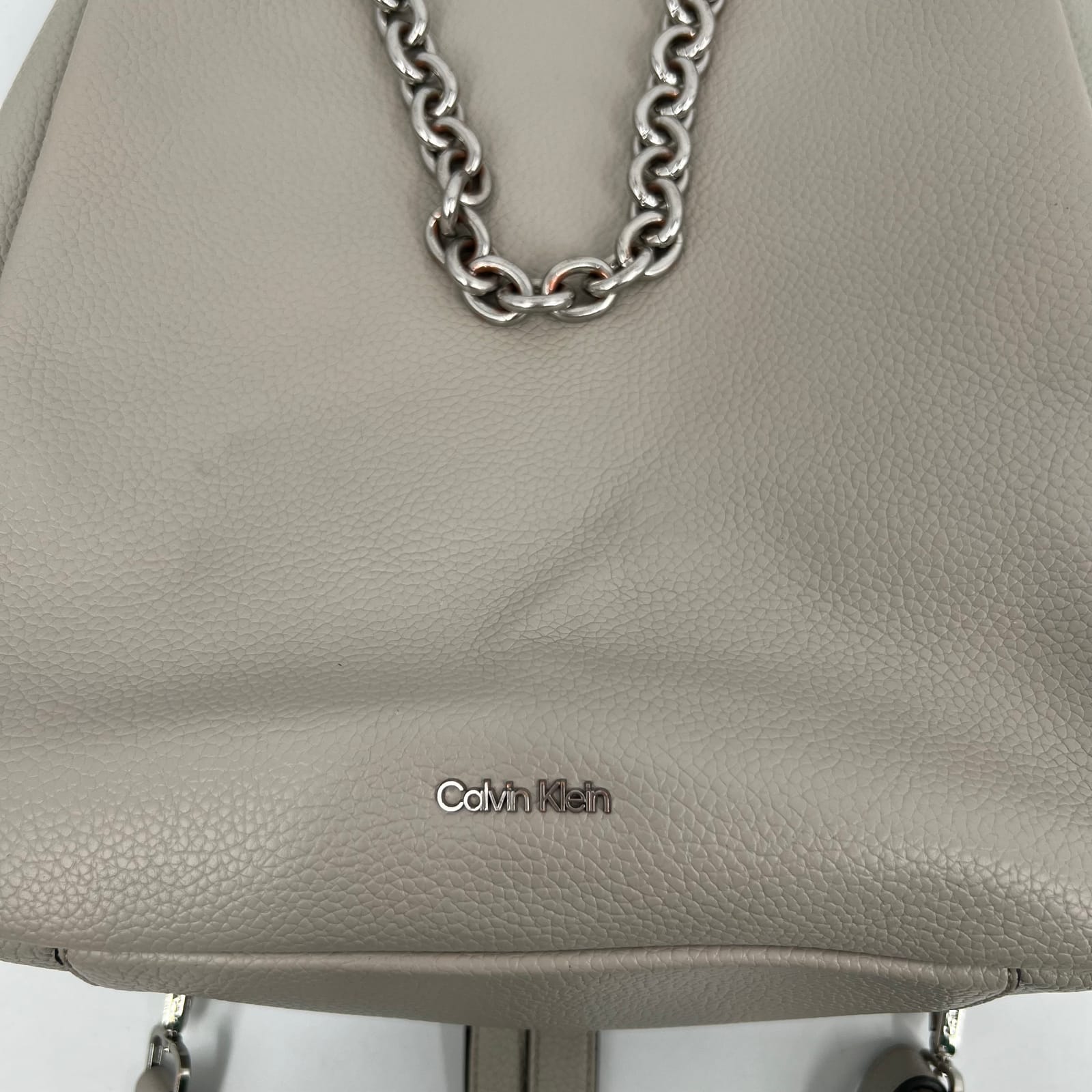 Calvin Klein Gray Link Chain Strap Backpack Calvin Klein Gray Link ...