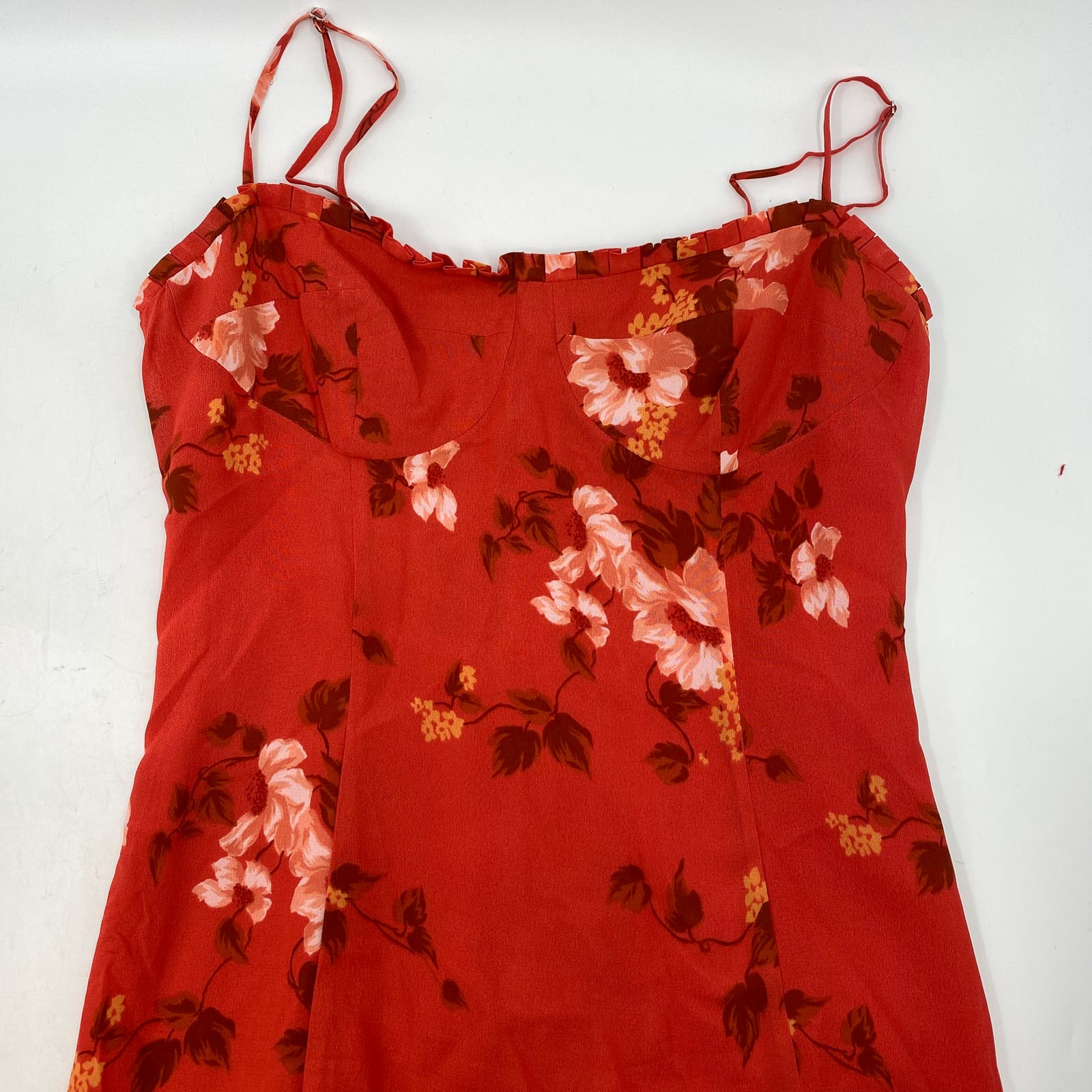 Reformation Red Brown Floral Maxi Dress Reformation Red Brown Floral ...