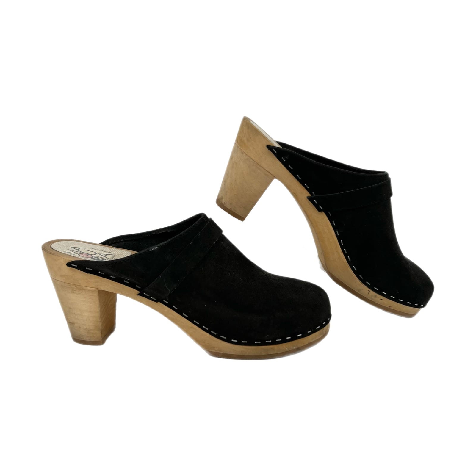 Maguba Black Block Heel Clogs Maguba Black Block Heel Clogs Size 9.5 ...