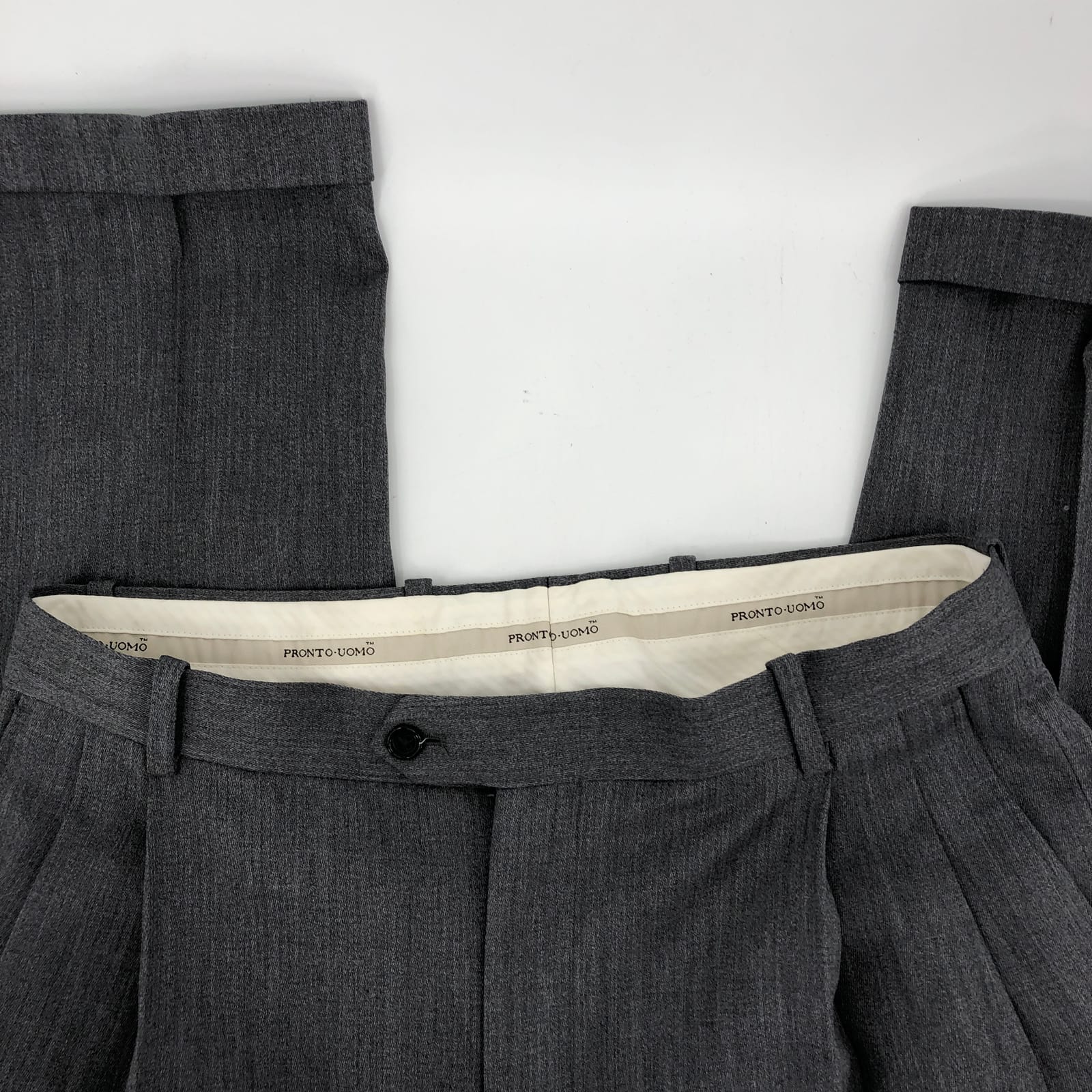 Pronto Uomo Gray Straight Dress Pants Pronto Uomo Gray Straight Dress ...