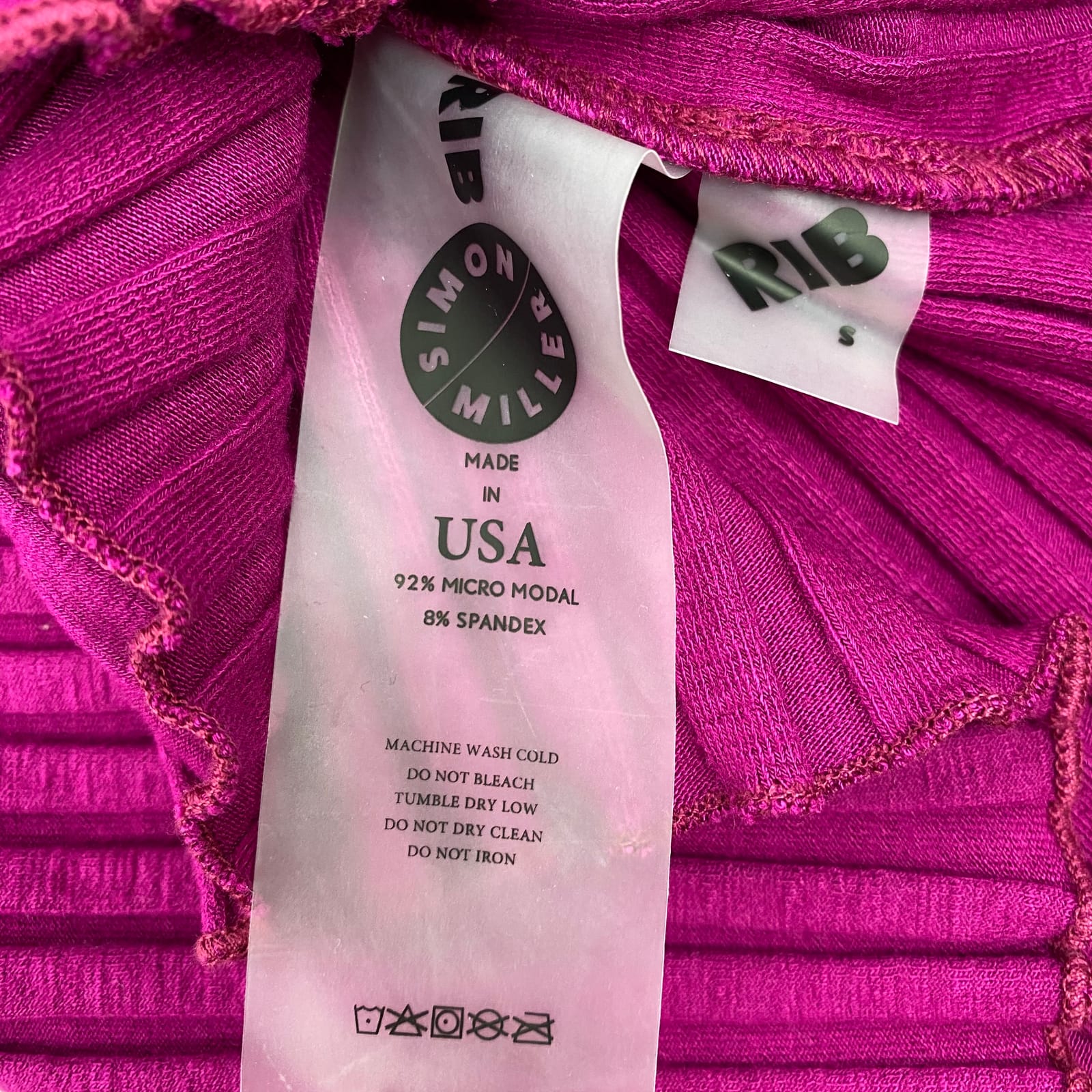 Simon Miller Purple Ribbed Short Sleeve T-Shirt Simon Miller Purple ...